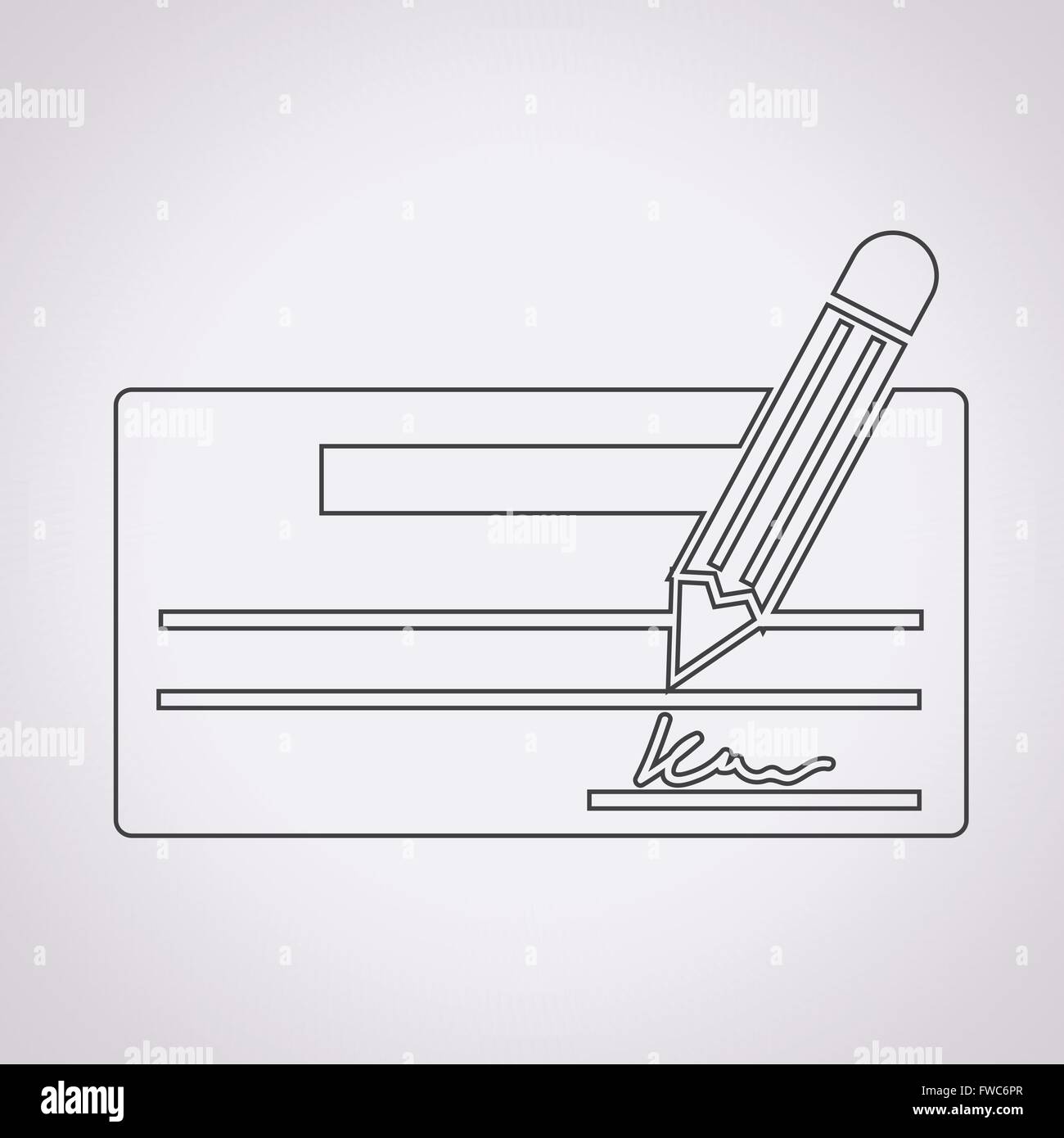 Chequebook pen Stock Vector Images - Alamy