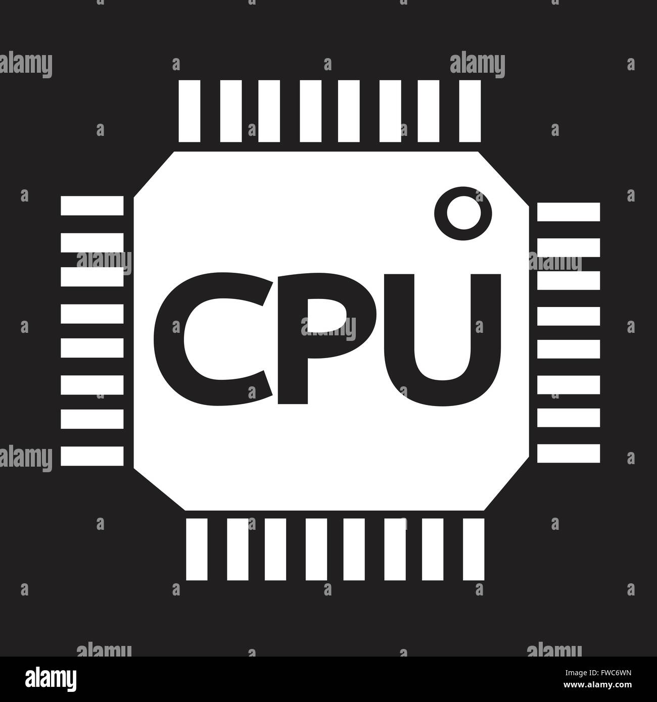 Cpu icon Stock Vector Images - Alamy