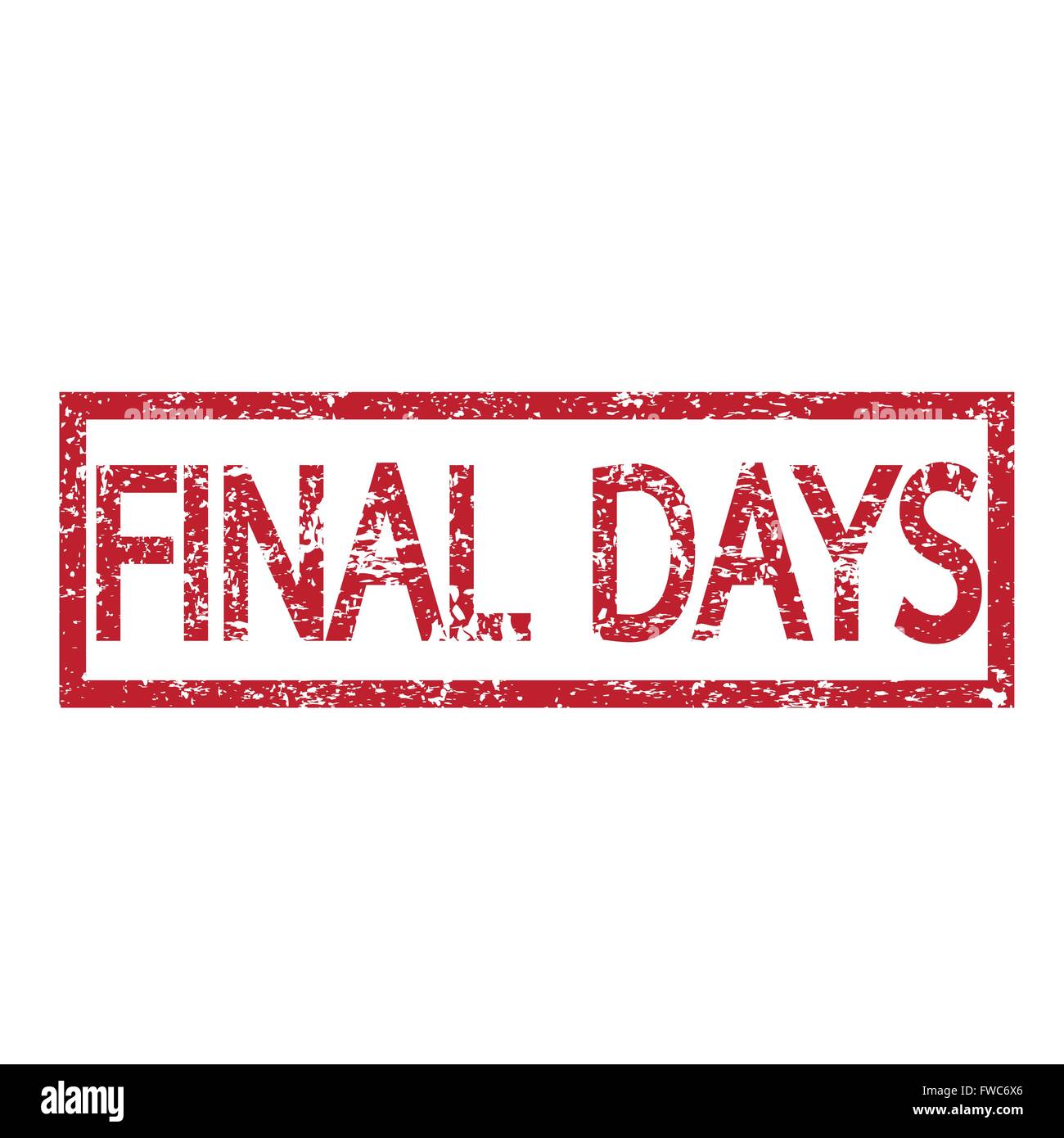 Stamp text FINAL DAYS Stock Vector Image & Art - Alamy