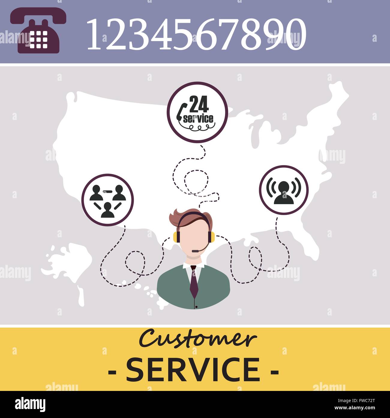 Support call center Stock Vector Images - Alamy