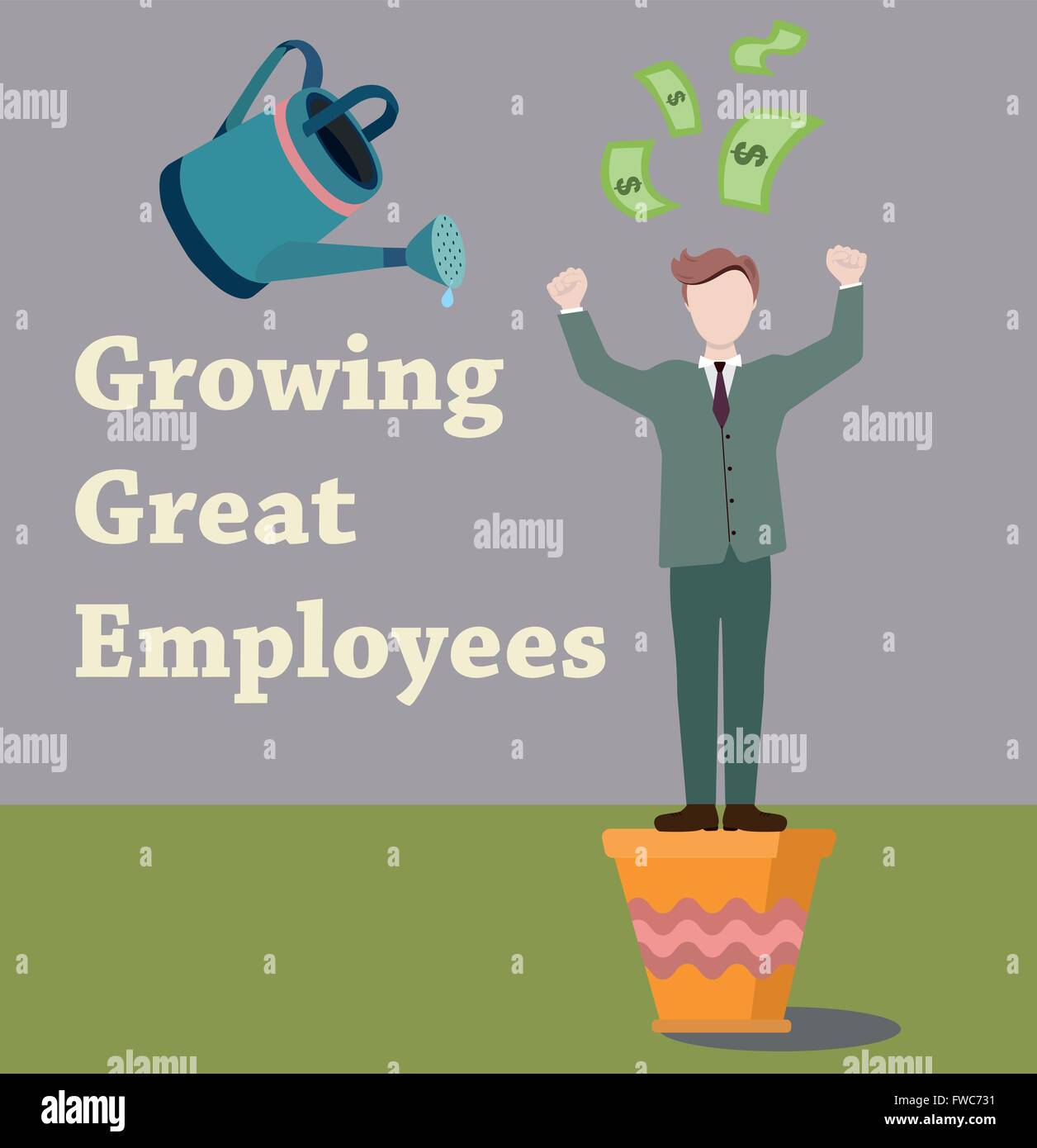 Employee makes money Stock Vector Image & Art - Alamy