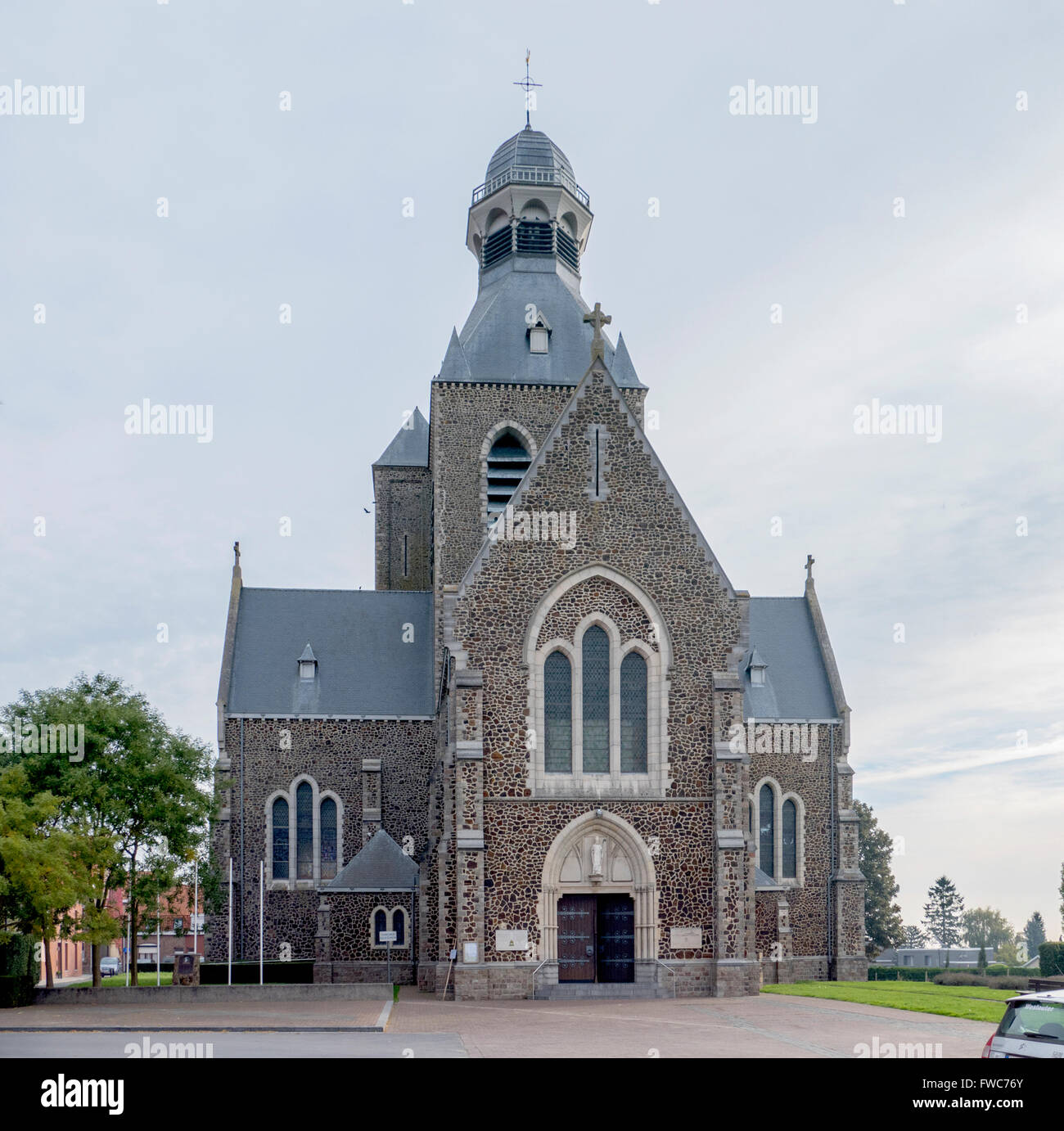 St. Nicholas Church, Messines, Belgium. Used as a German headquarters ...