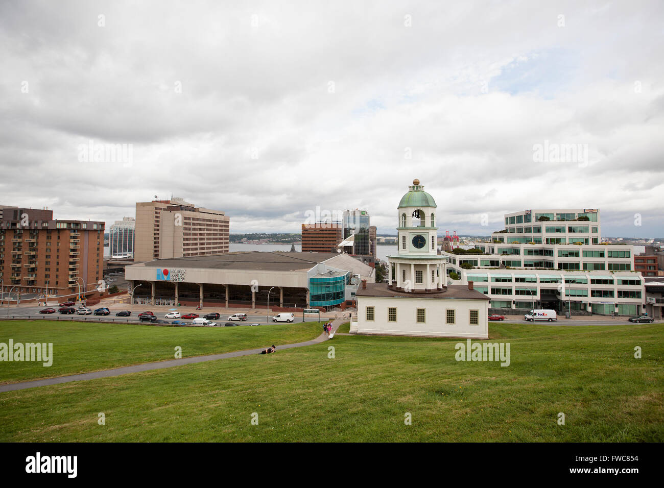 HALIFAX - AUGUST 23, 2013: Historic Halifax town clock on Citadel Stock ...
