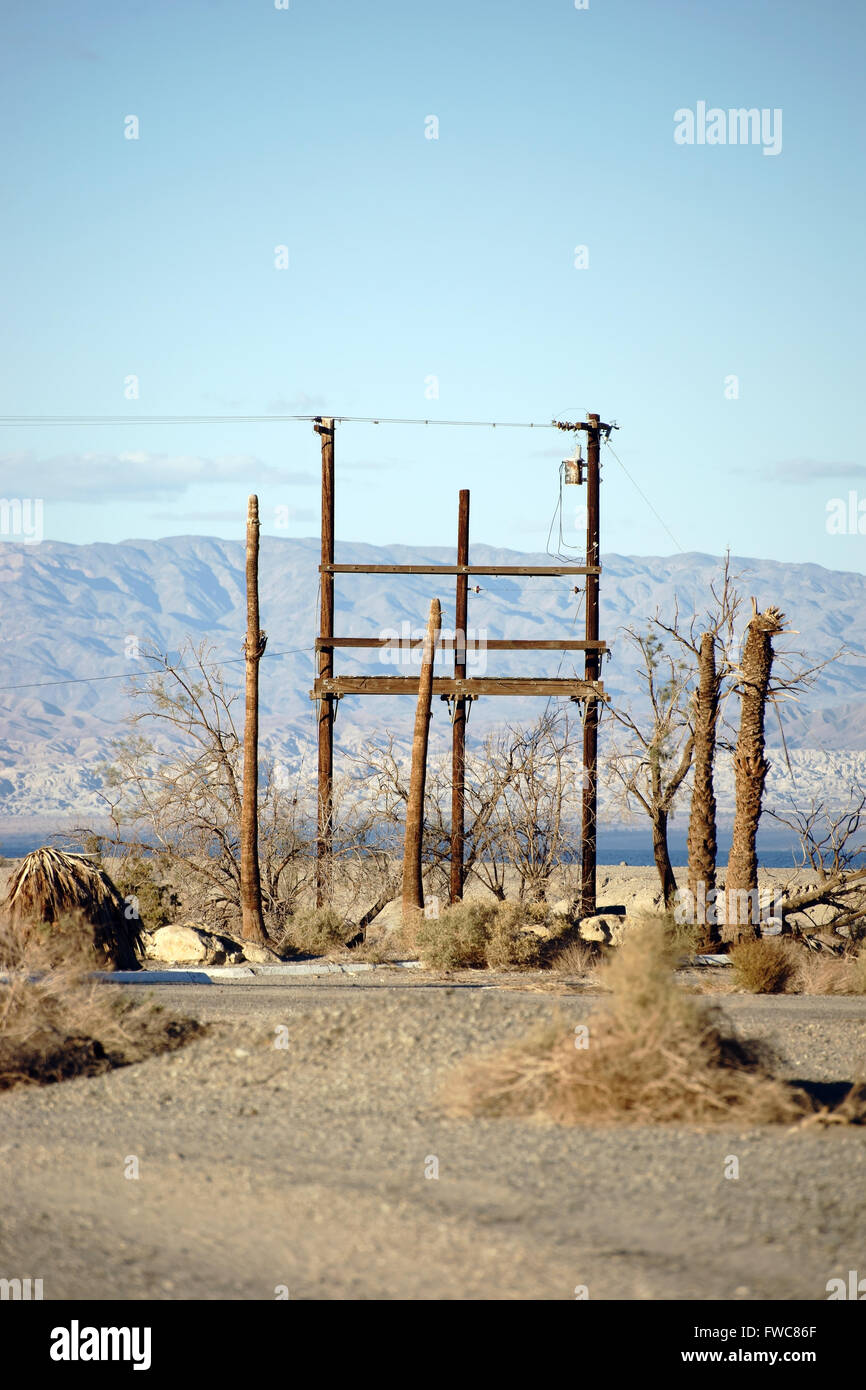 Telephone mast in Salton City Stock Photo - Alamy