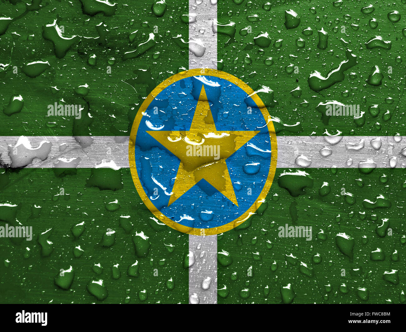 flag of Jackson with rain drops Stock Photo - Alamy