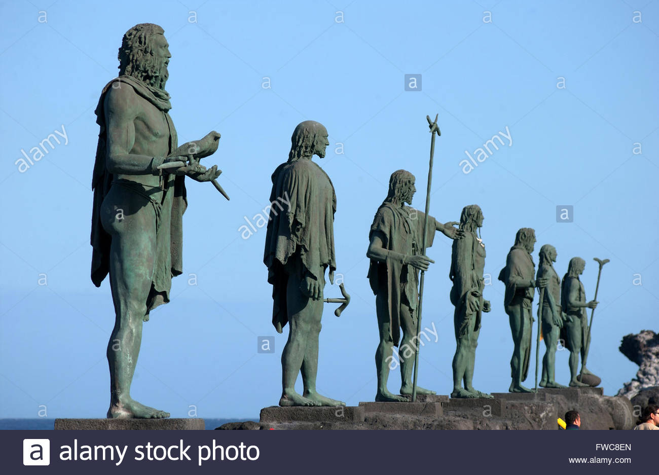 Statues Guanche Kings Candelaria Tenerife Stock Photos & Statues ...