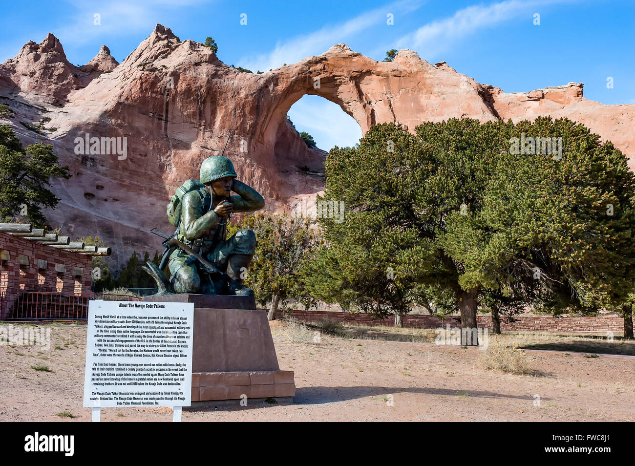 Navajo Code Talker Memorial Window Rock Arizona Stock Photo - Alamy