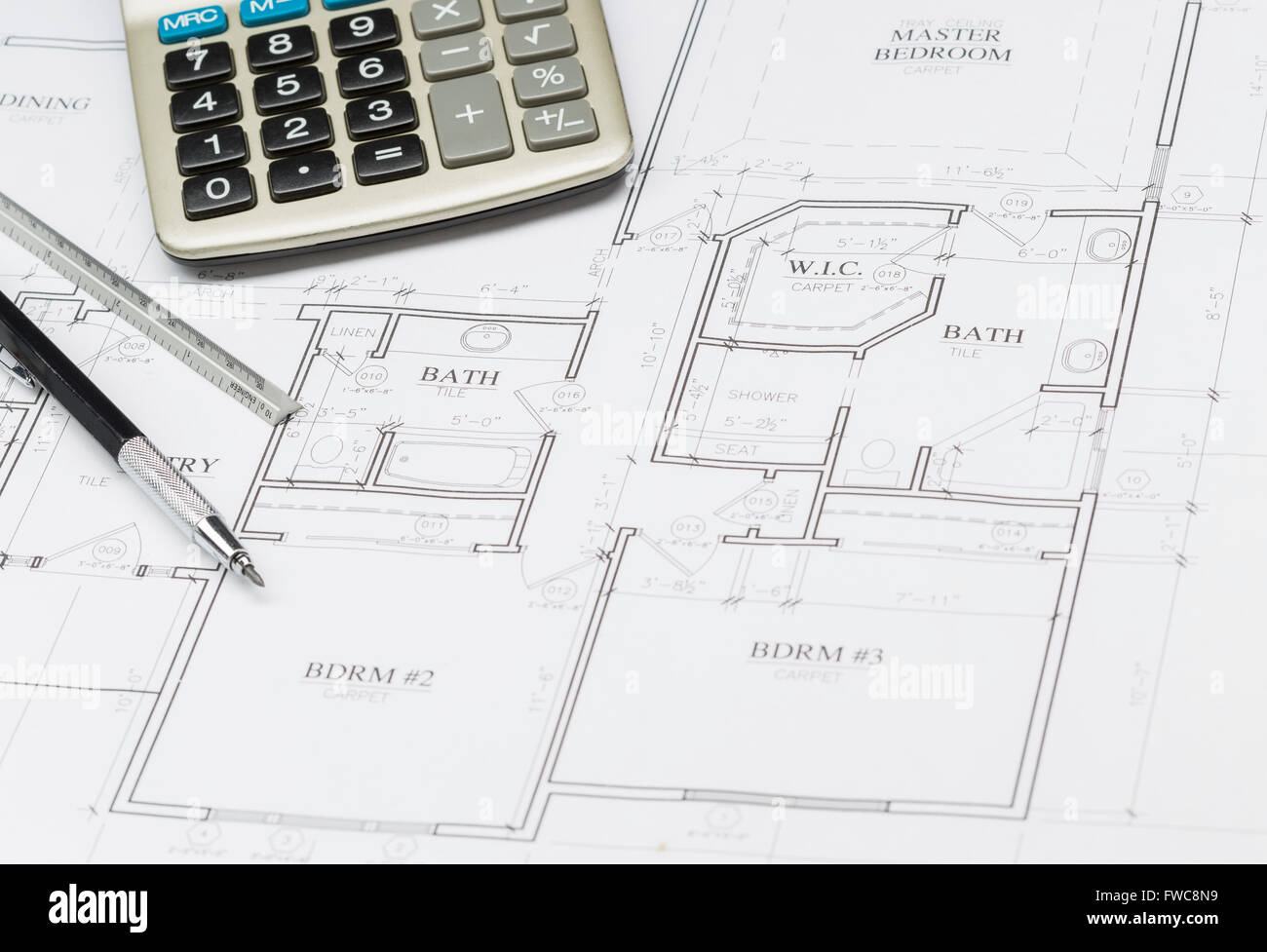 Plans ruler hi-res stock photography and images - Alamy
