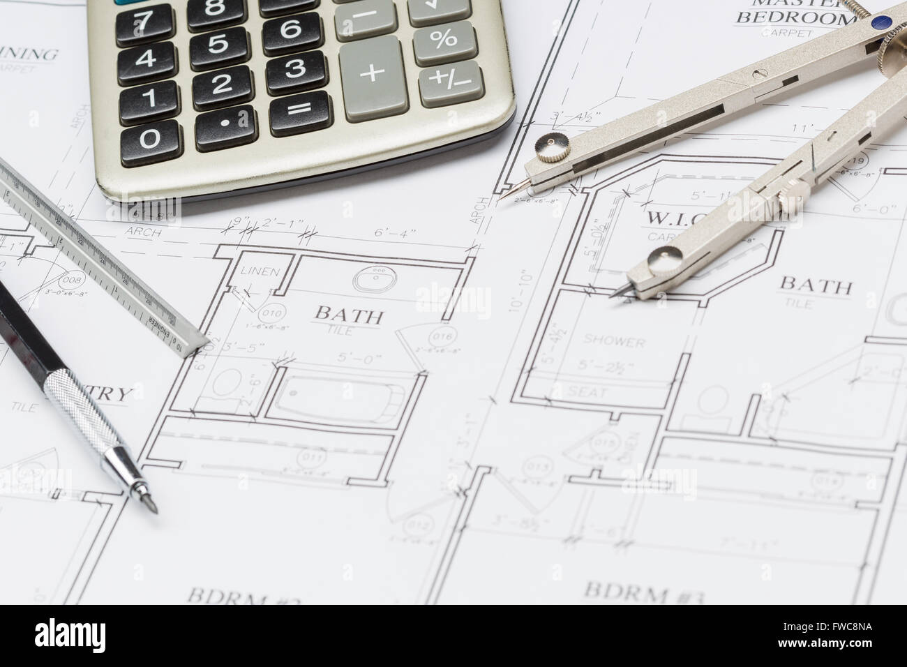 Plans ruler hi-res stock photography and images - Alamy