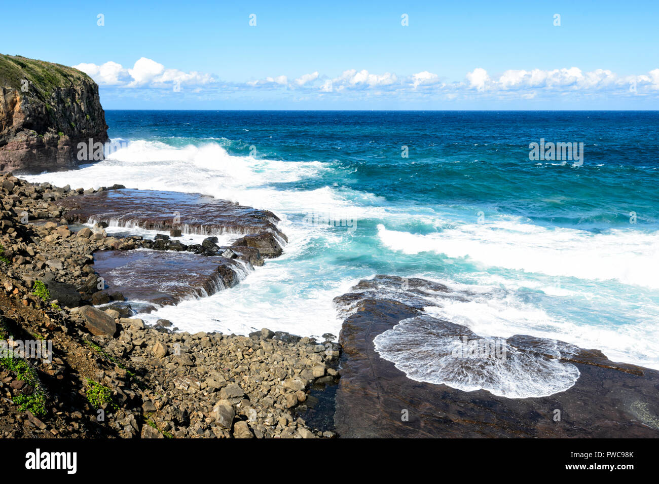 Kiama Rocks, Bombo Beach, Illawarra Coast, New South Wales, Australia ...