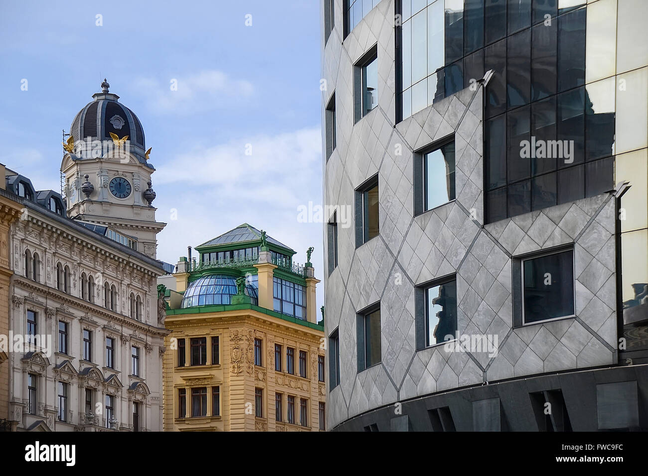 Vienna old and new buildings Stock Photo - Alamy