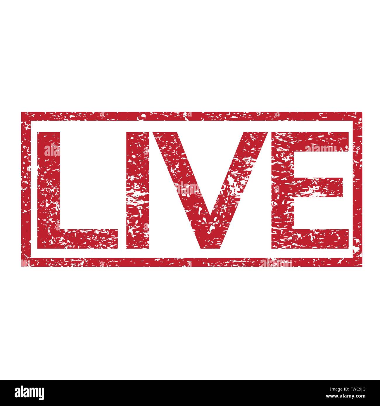 Live grunge red stamp hi-res stock photography and images - Alamy