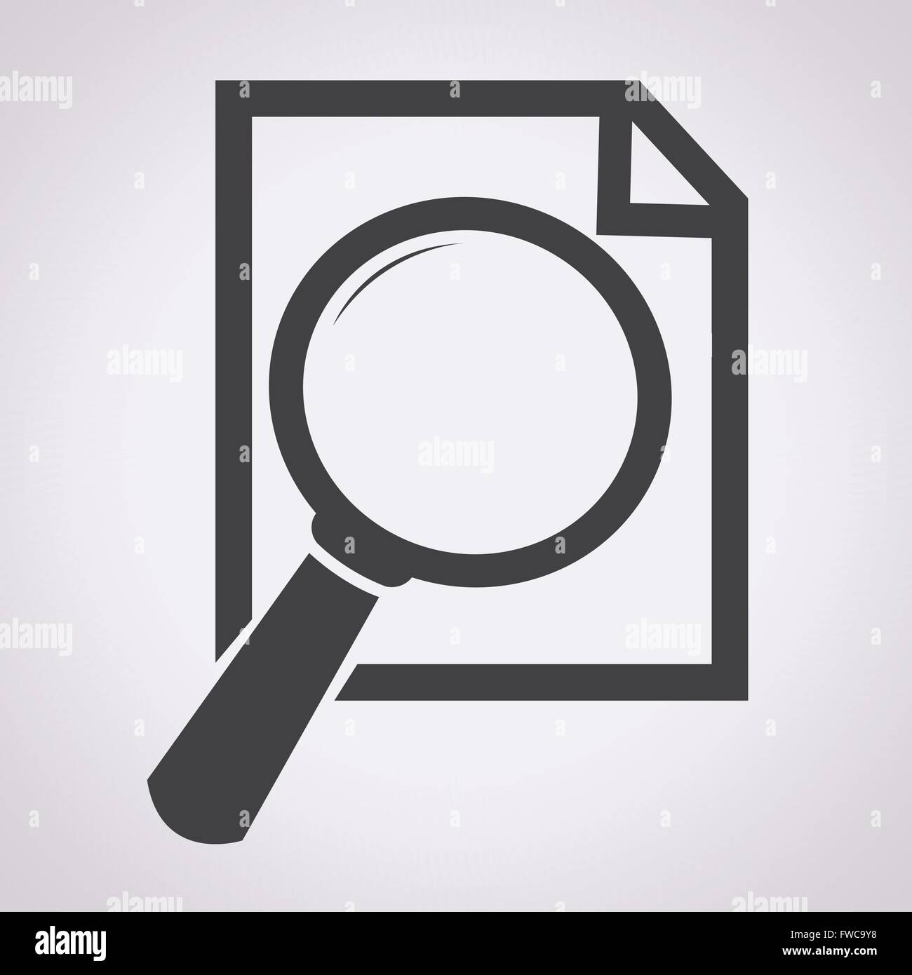 Document and Magnifying Glass Icon Stock Vector Image & Art - Alamy