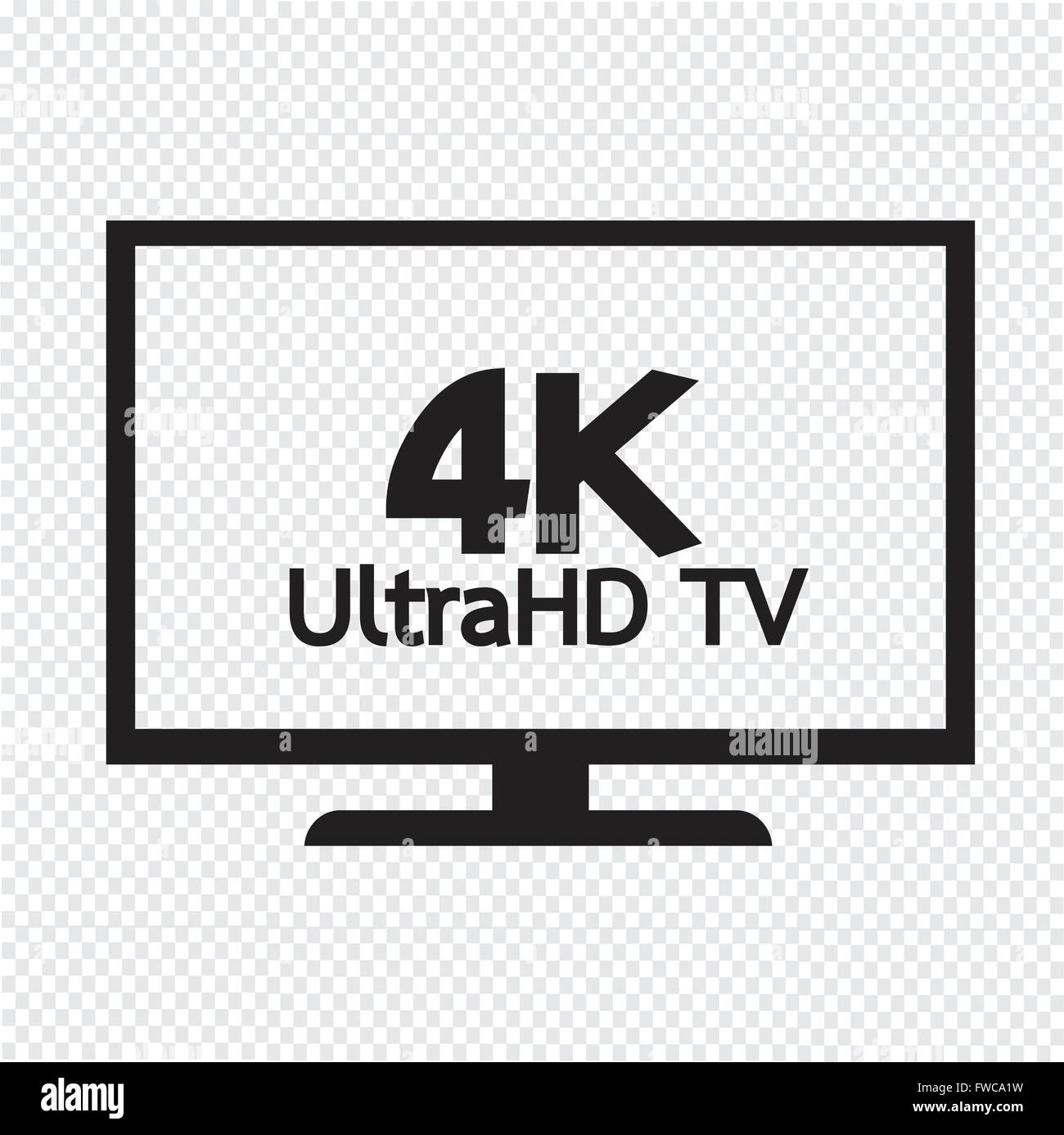 4K UltraHD TV icon Stock Vector Image & Art - Alamy