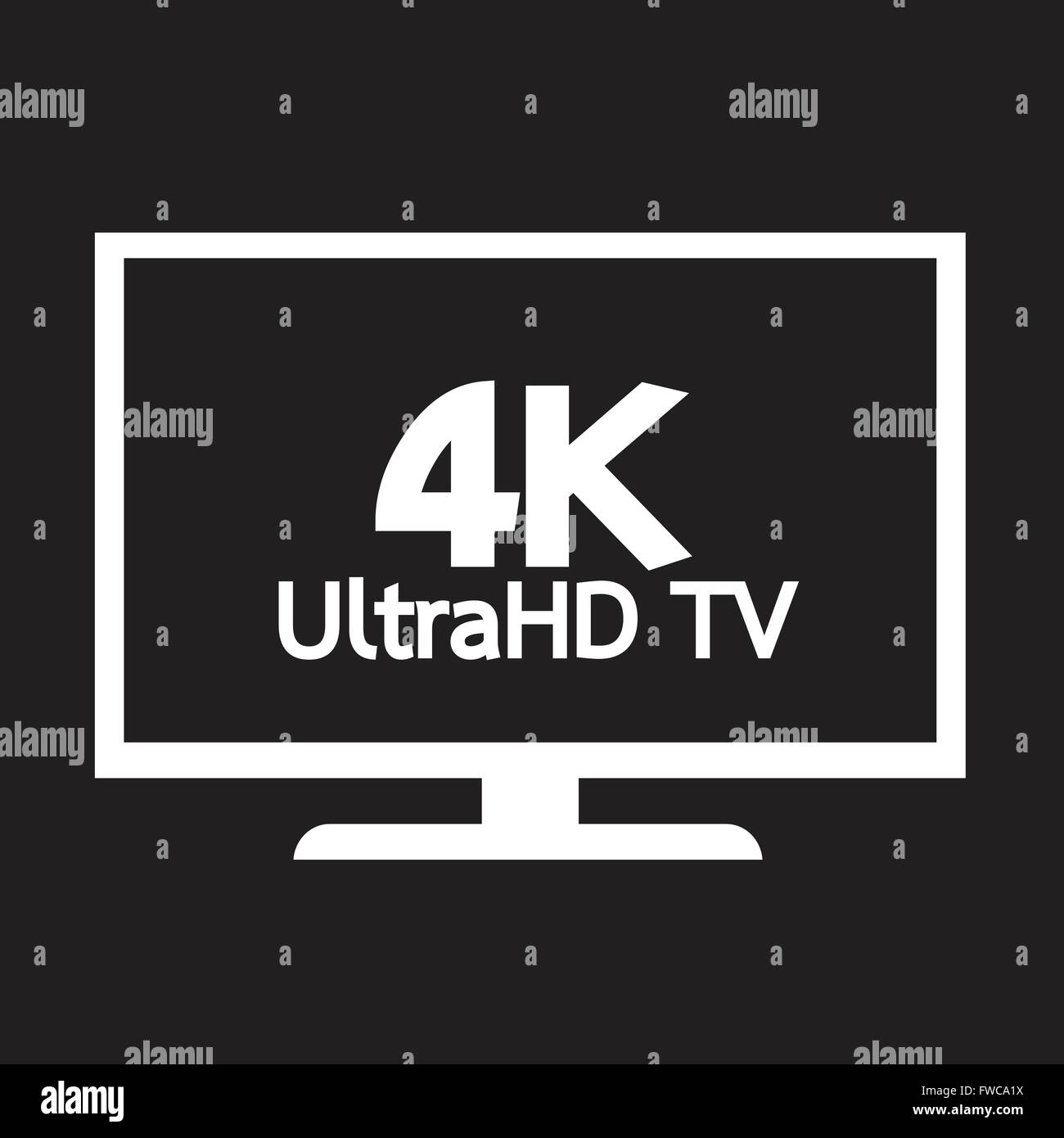 4K UltraHD TV icon Stock Vector Image & Art - Alamy