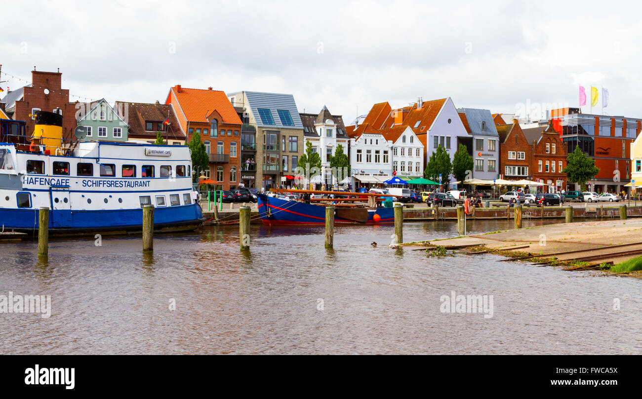 Inner harbour of Husum Stock Photo - Alamy