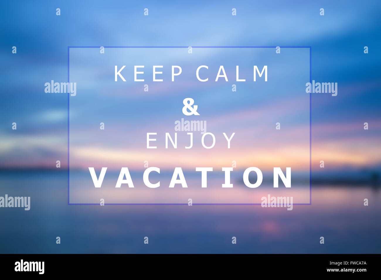 Keep calm and enjoy vacation quote poster background design, stock ...