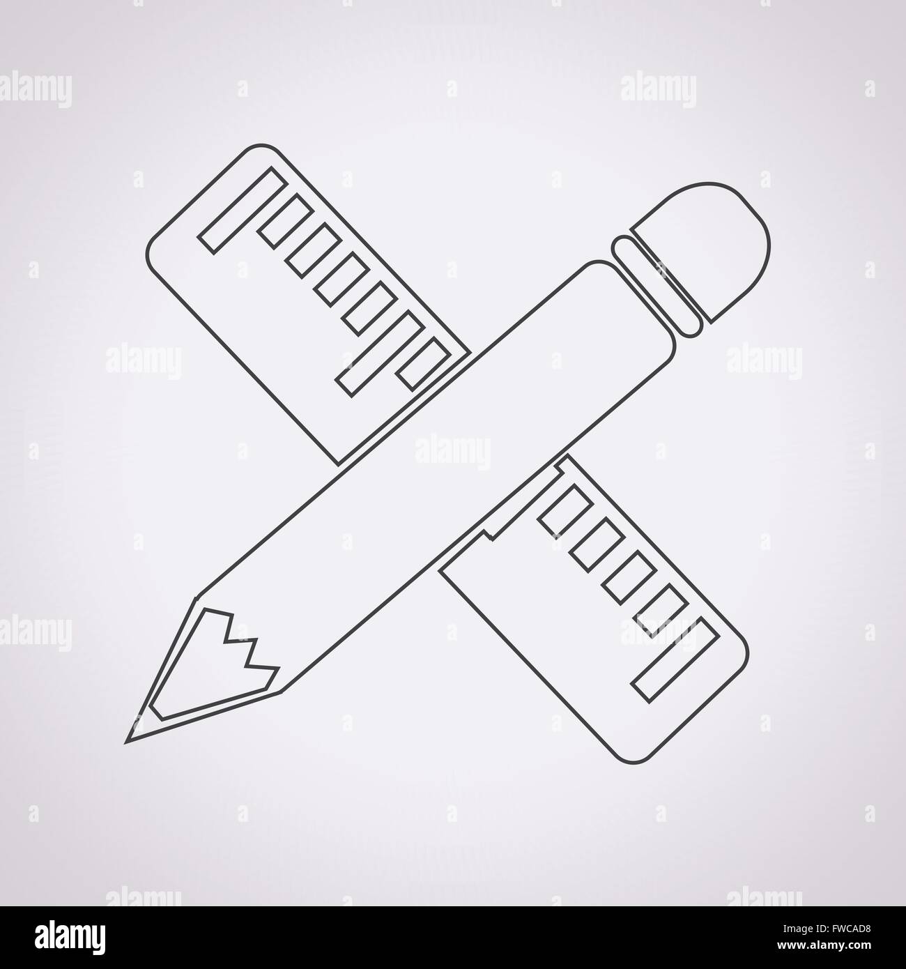 Ruler outline icon creative hi-res stock photography and images - Alamy