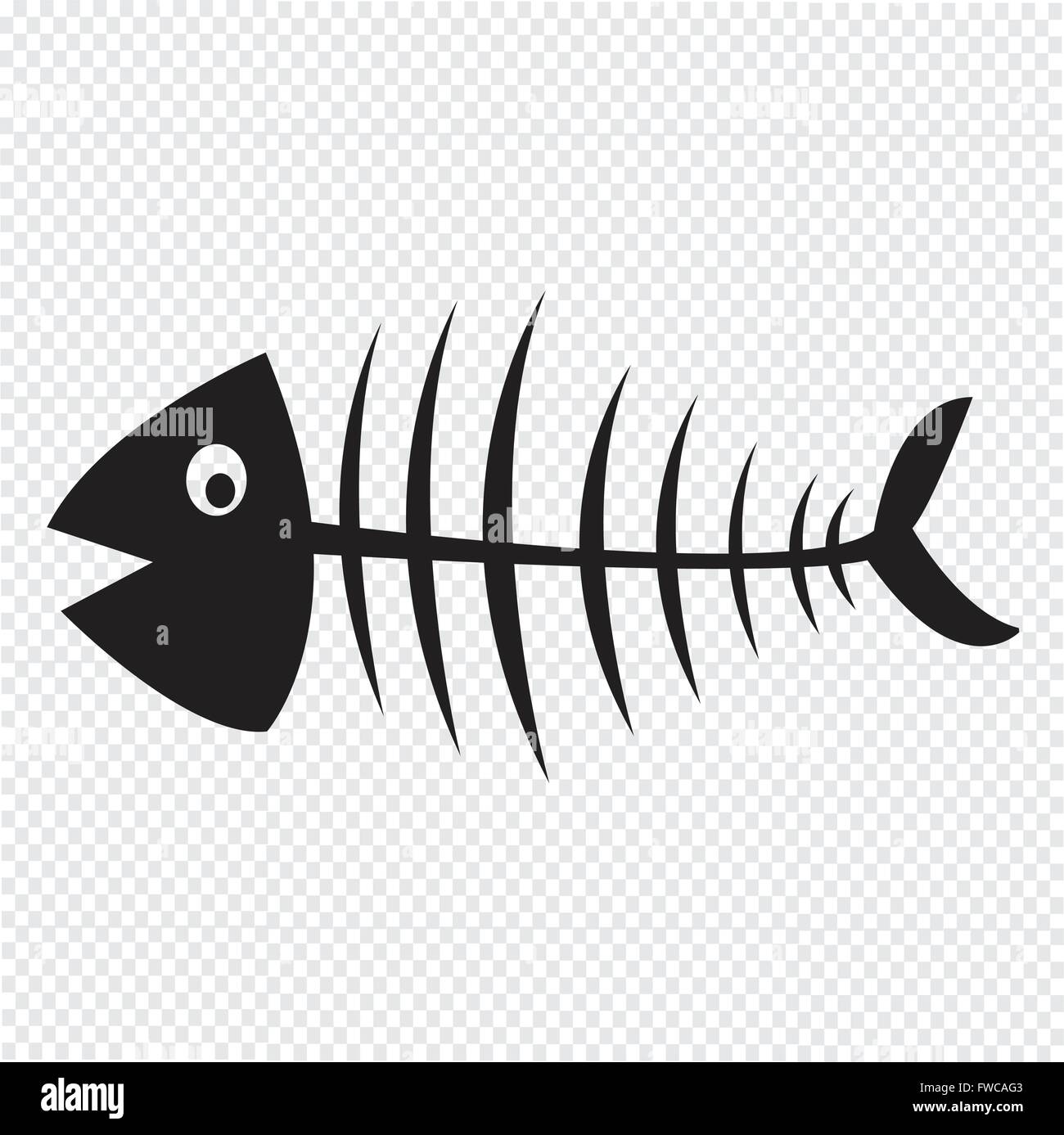 Food remains bones of fish Stock Vector Images - Alamy