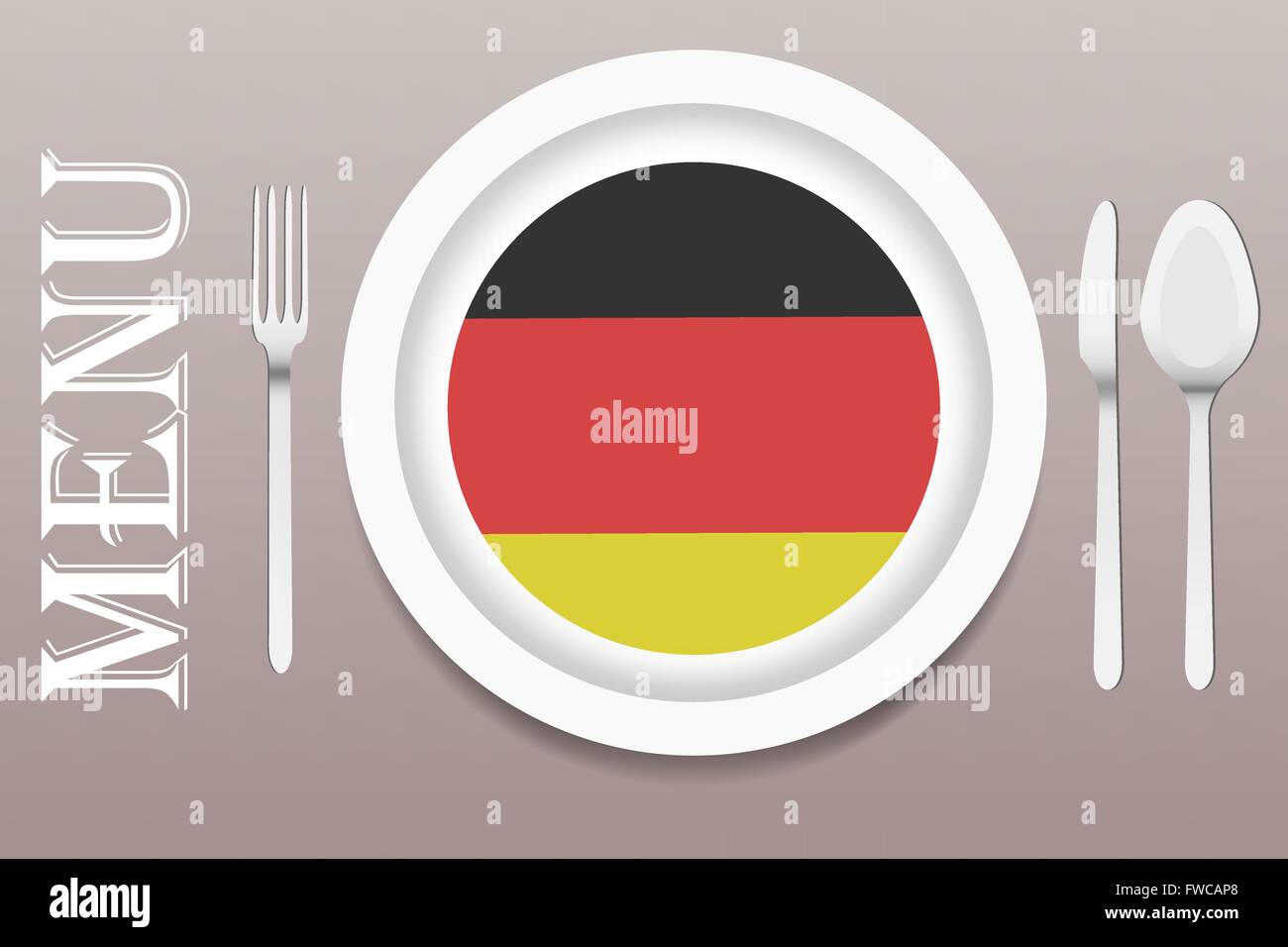 German food cuisine menu background Stock Vector Images - Alamy