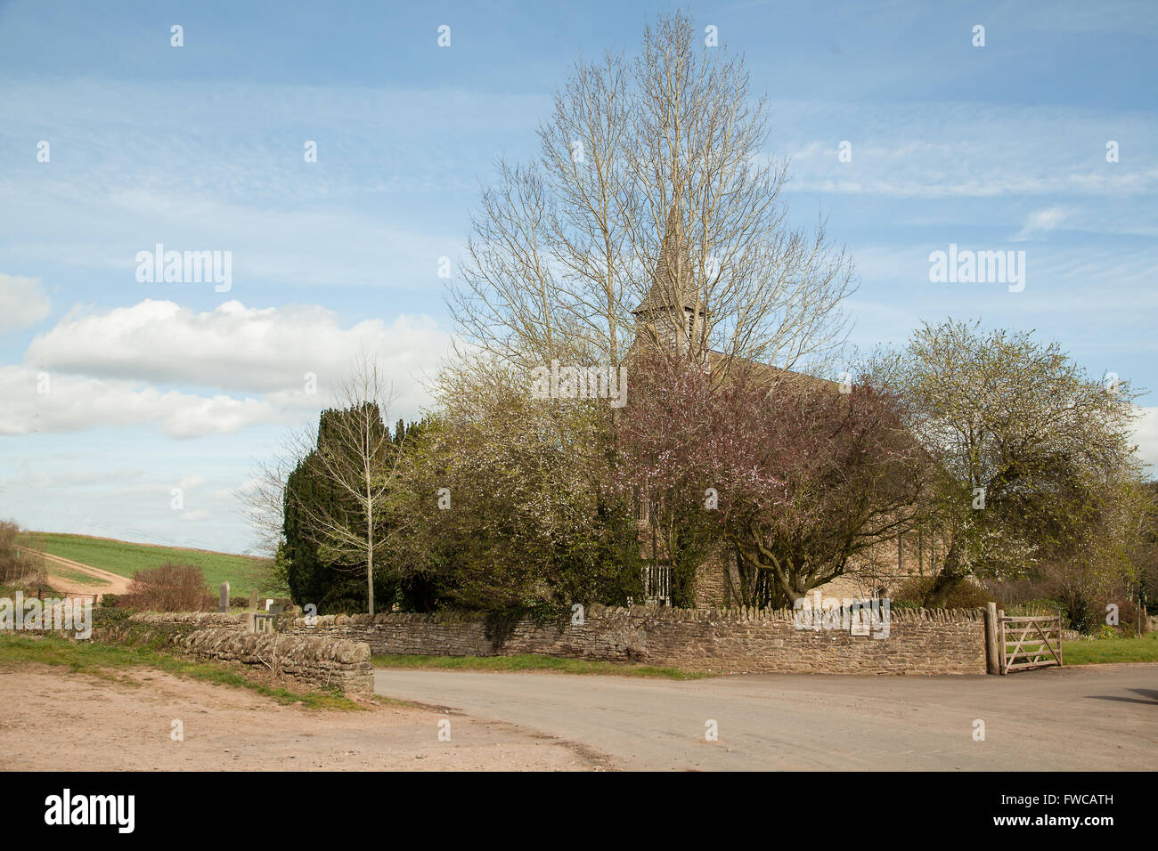 St John the baptist church at Aconbury Herefordshire England Stock ...