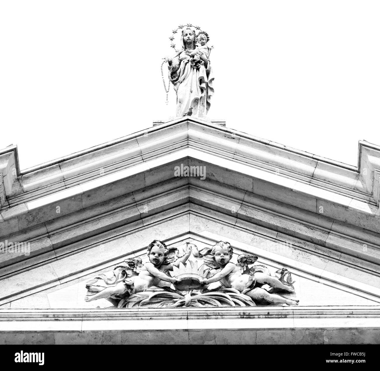 marble in old historical construction italy europe milan and statue ...