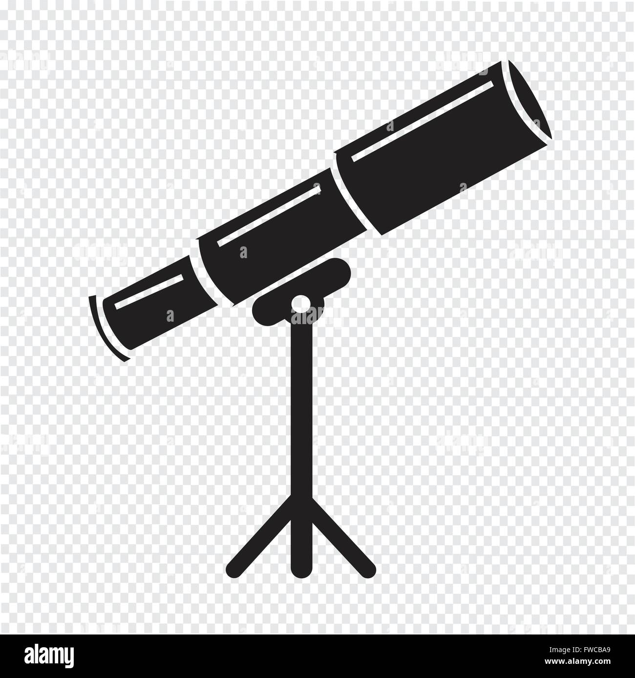 Telescope icon on tripod Stock Vector Images - Alamy