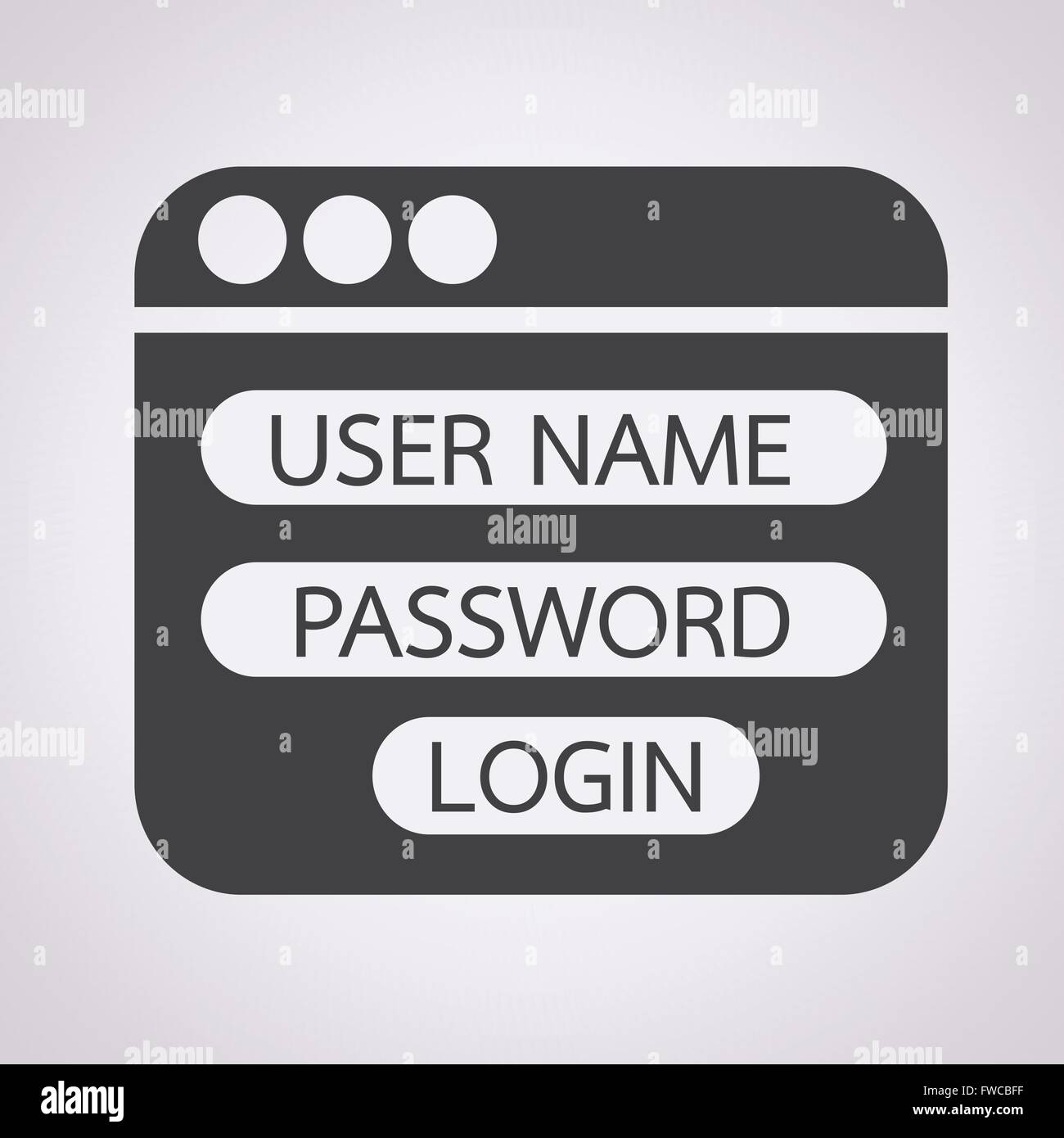 Website login form icon Stock Vector Image & Art - Alamy