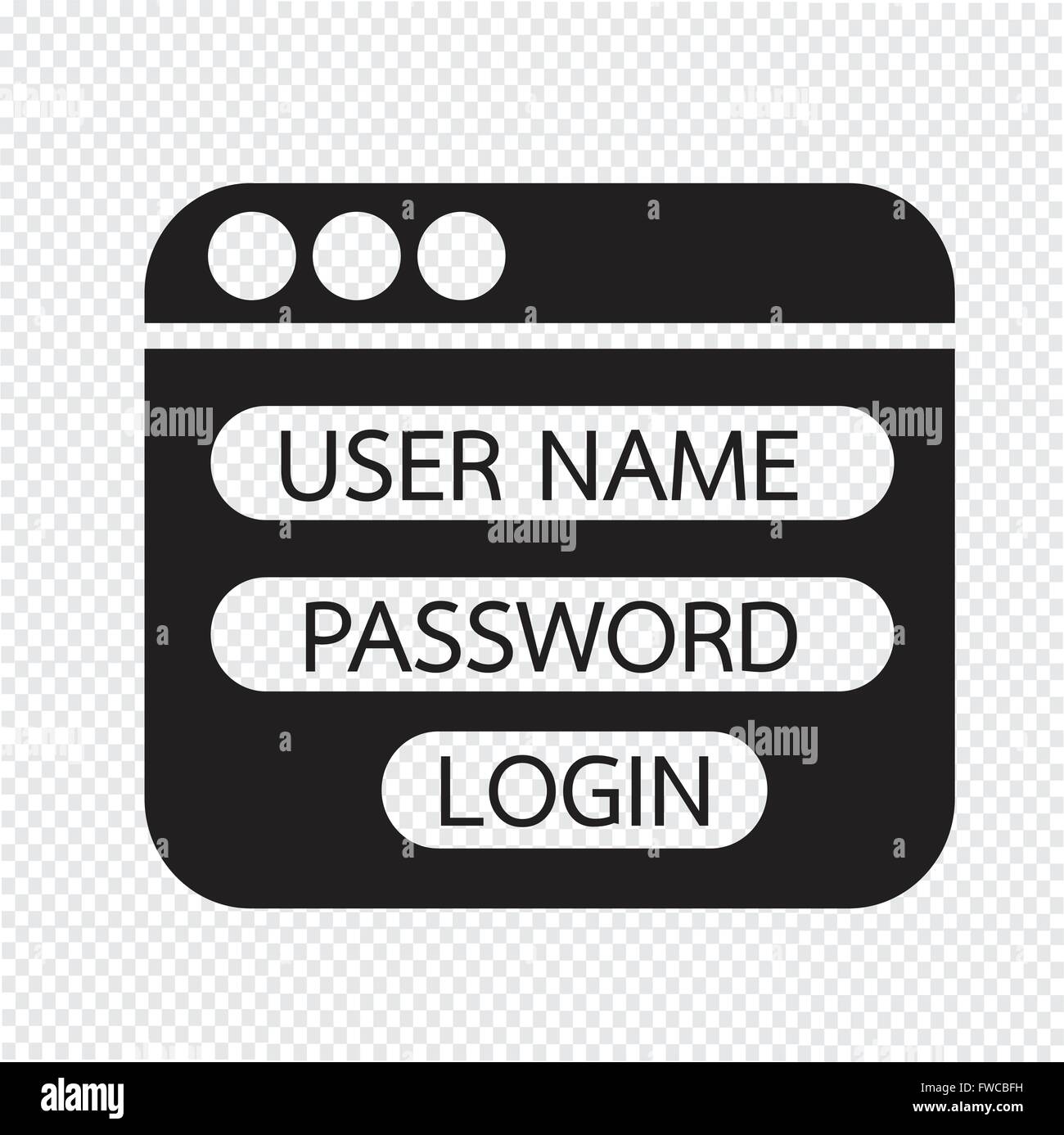 Website login form icon Stock Vector Image & Art - Alamy