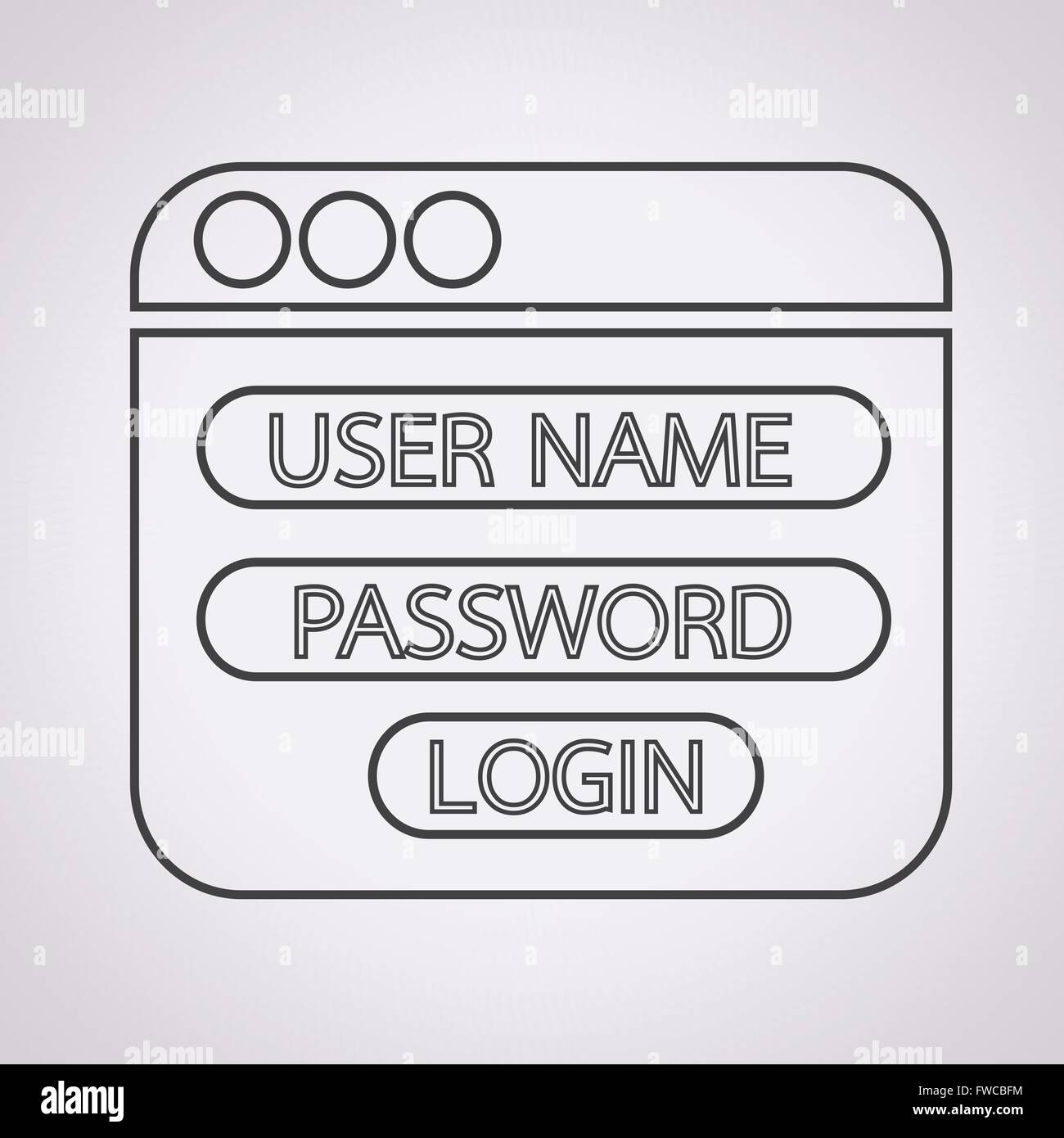 Website login form icon Stock Vector Image & Art - Alamy
