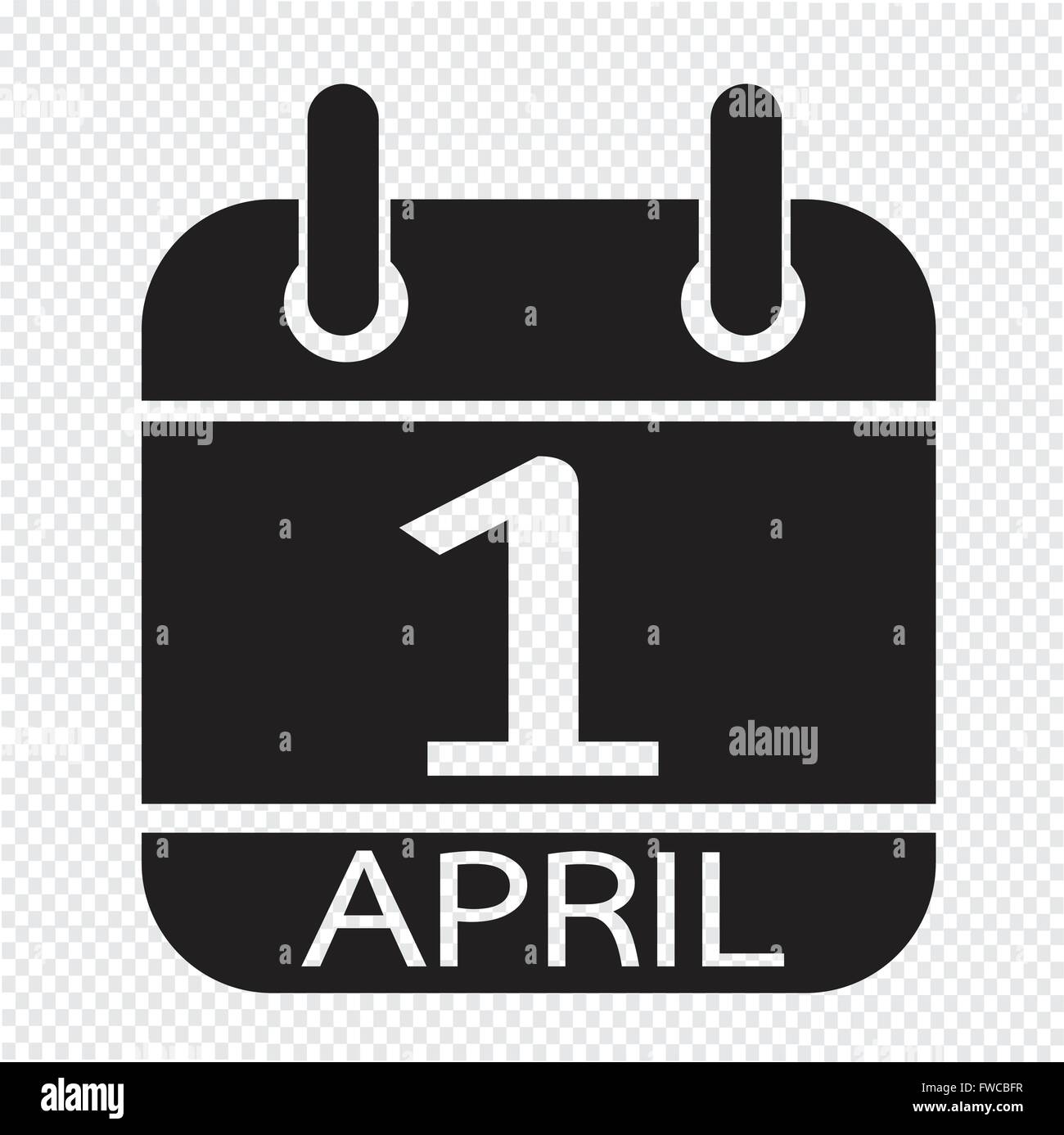 Calendar 1 April icon Stock Vector Image & Art - Alamy