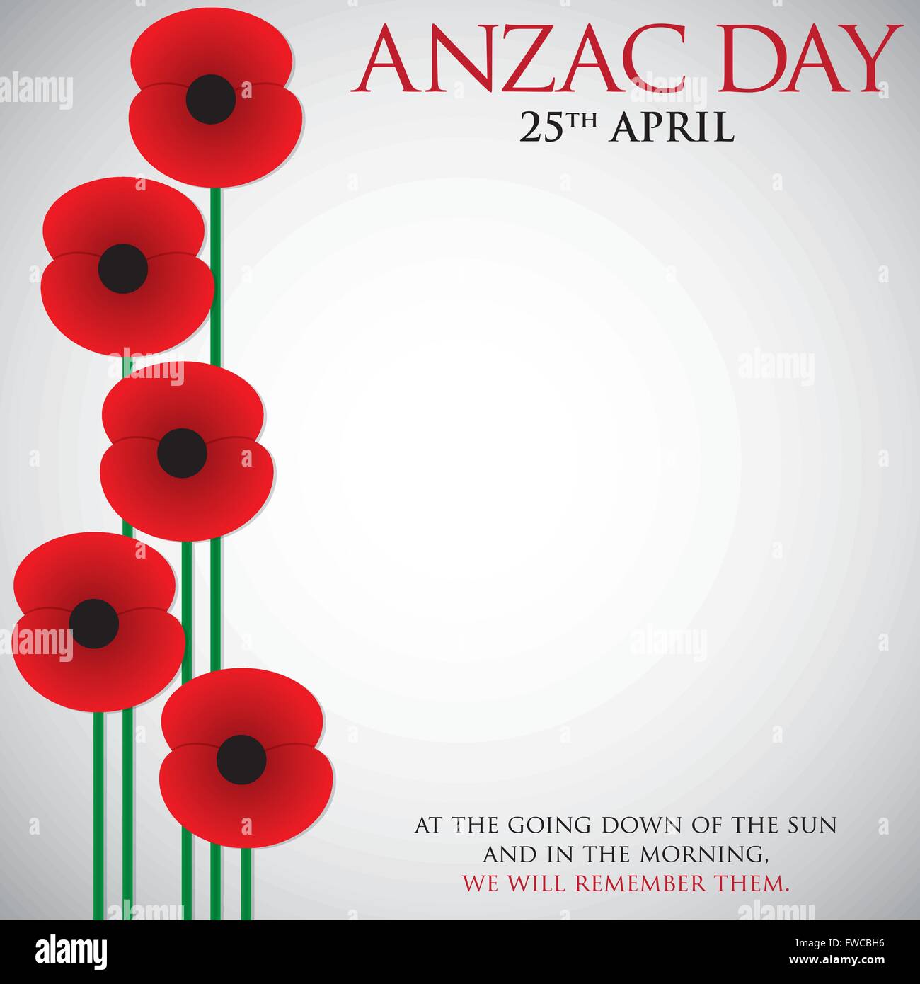 ANZAC (Australia New Zealand Army Corps) Day card in vector format ...