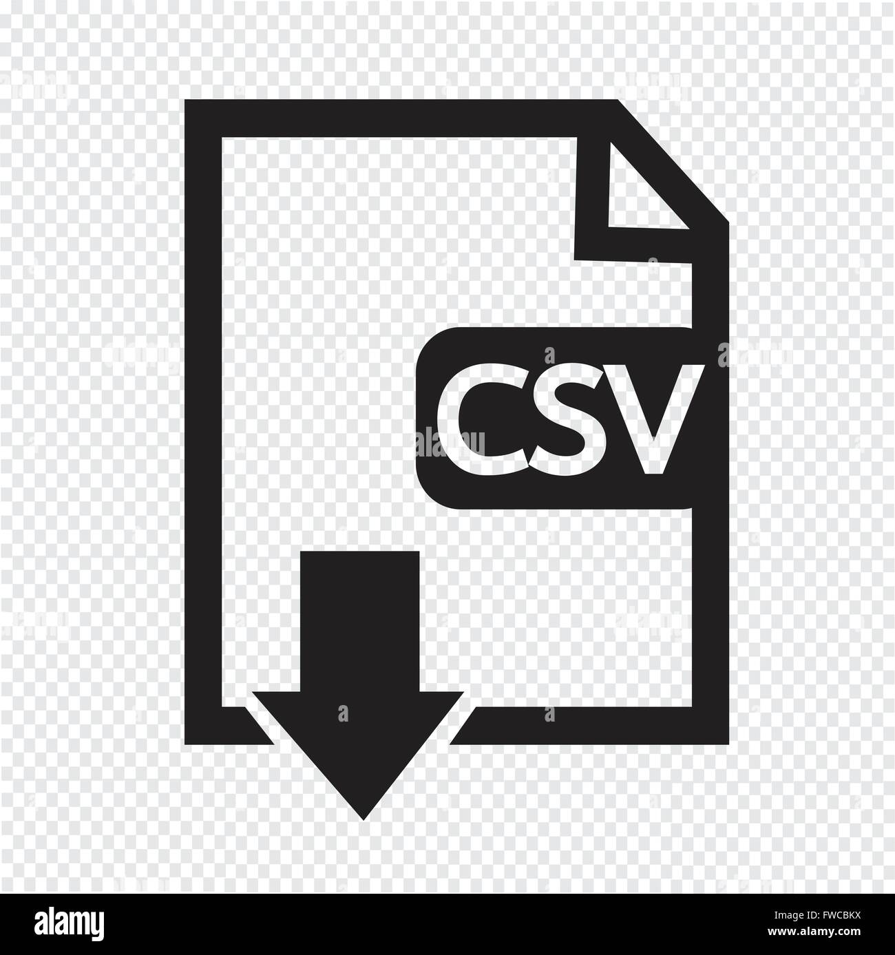 File type CSV icon Stock Vector Image & Art - Alamy