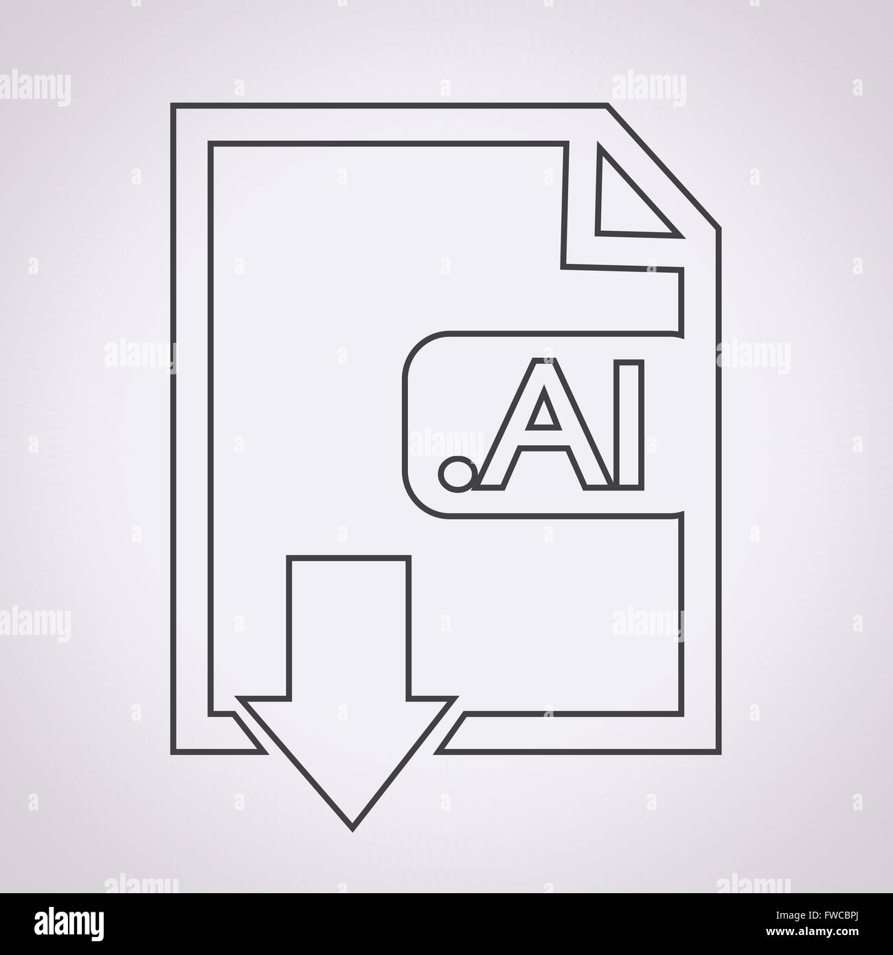 Image File type Format AI icon Stock Vector Image & Art - Alamy