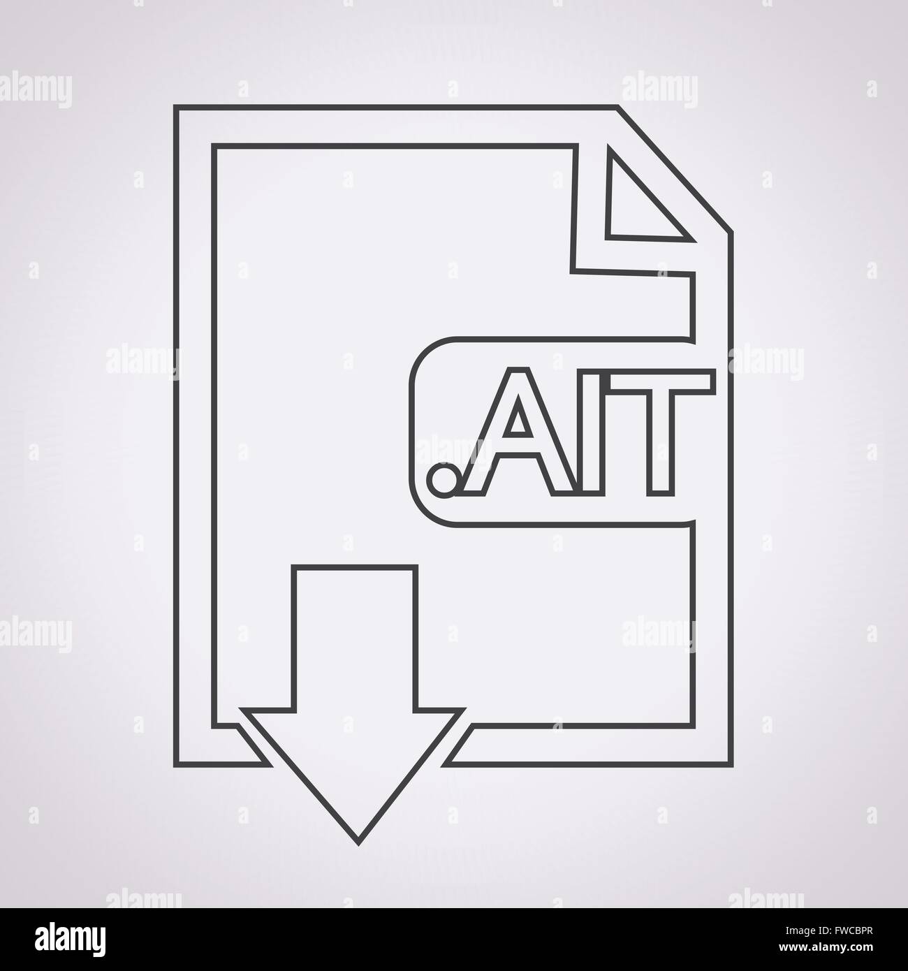 Image File type Format AIT icon Stock Vector Image & Art - Alamy