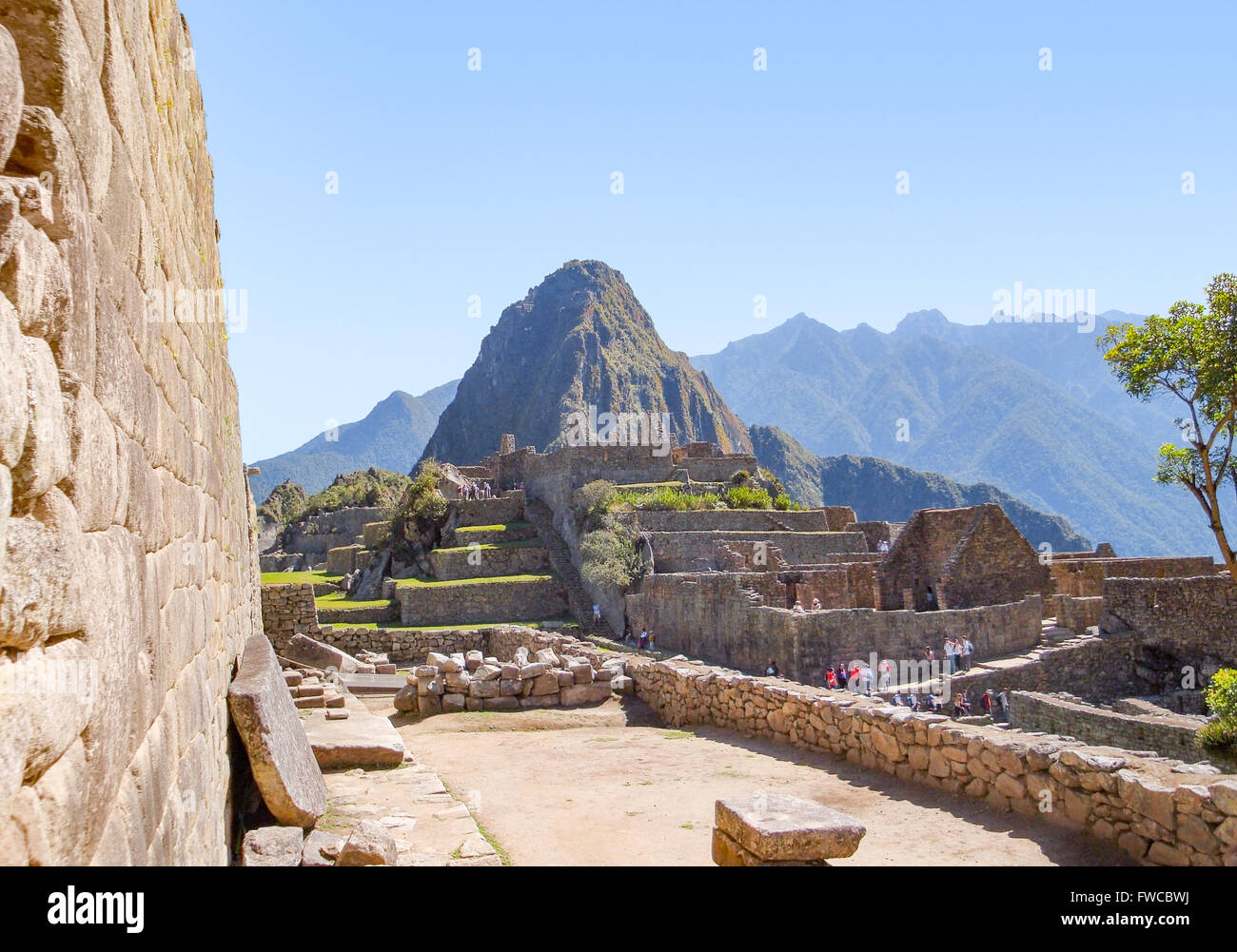 Machu Picchu, a ancient Inka city in the Andes located in Peru (South ...