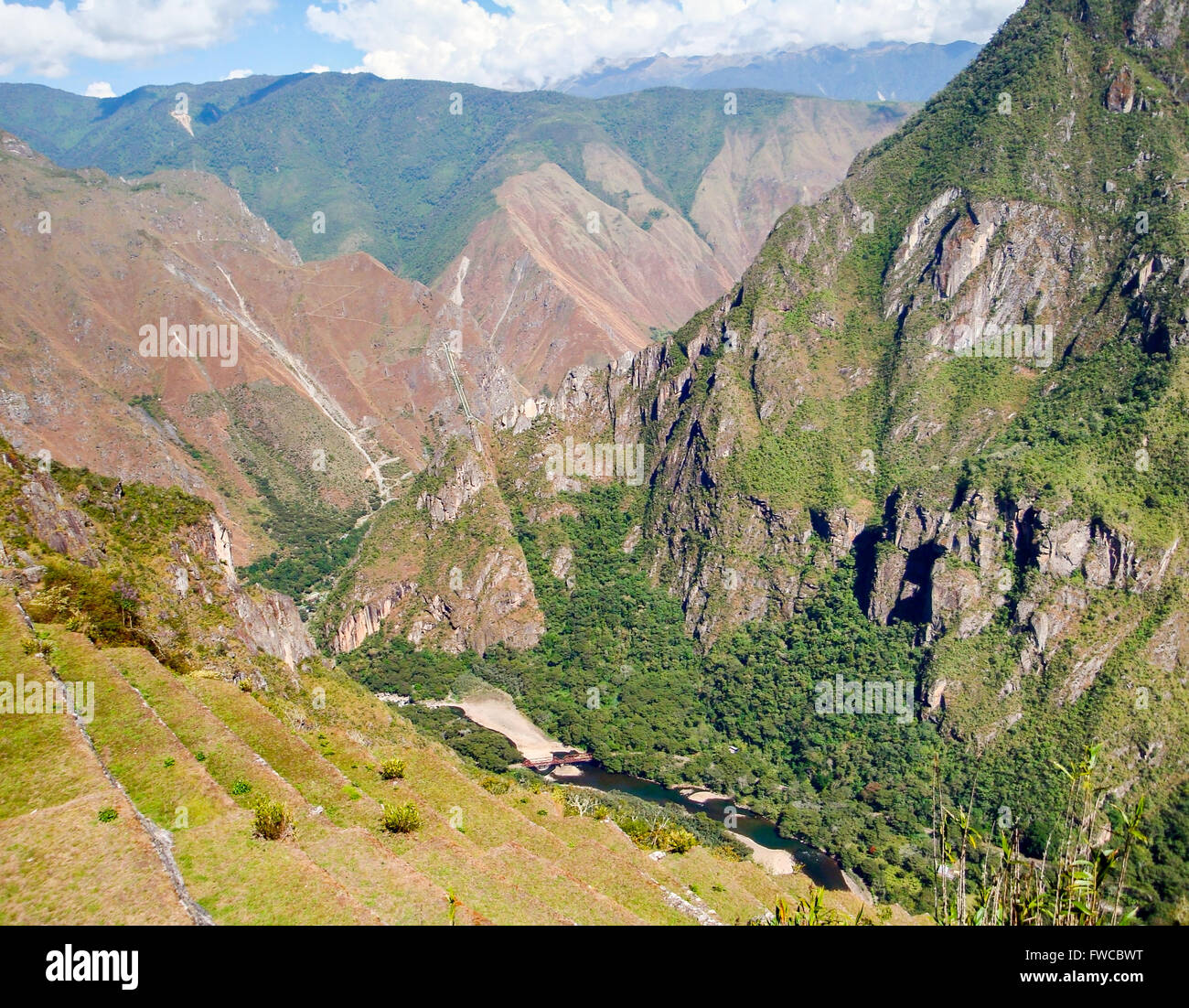 andes scenery around Machu Picchu, a ancient Inka city in the Andes ...