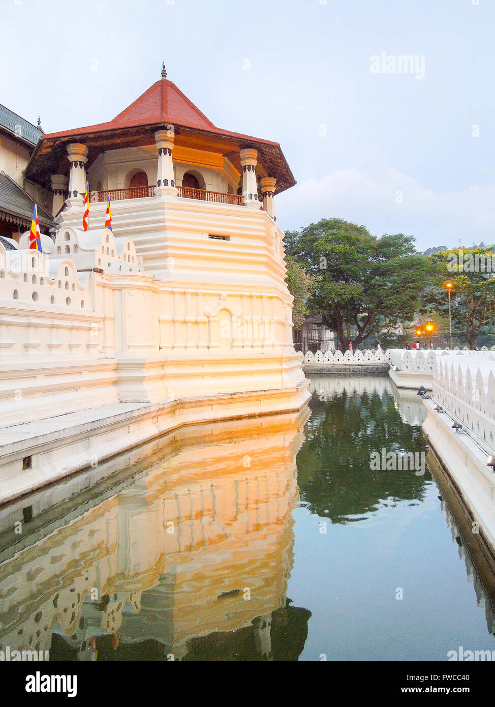 the Temple of the Tooth in Sri Lanka at evening time Stock Photo - Alamy
