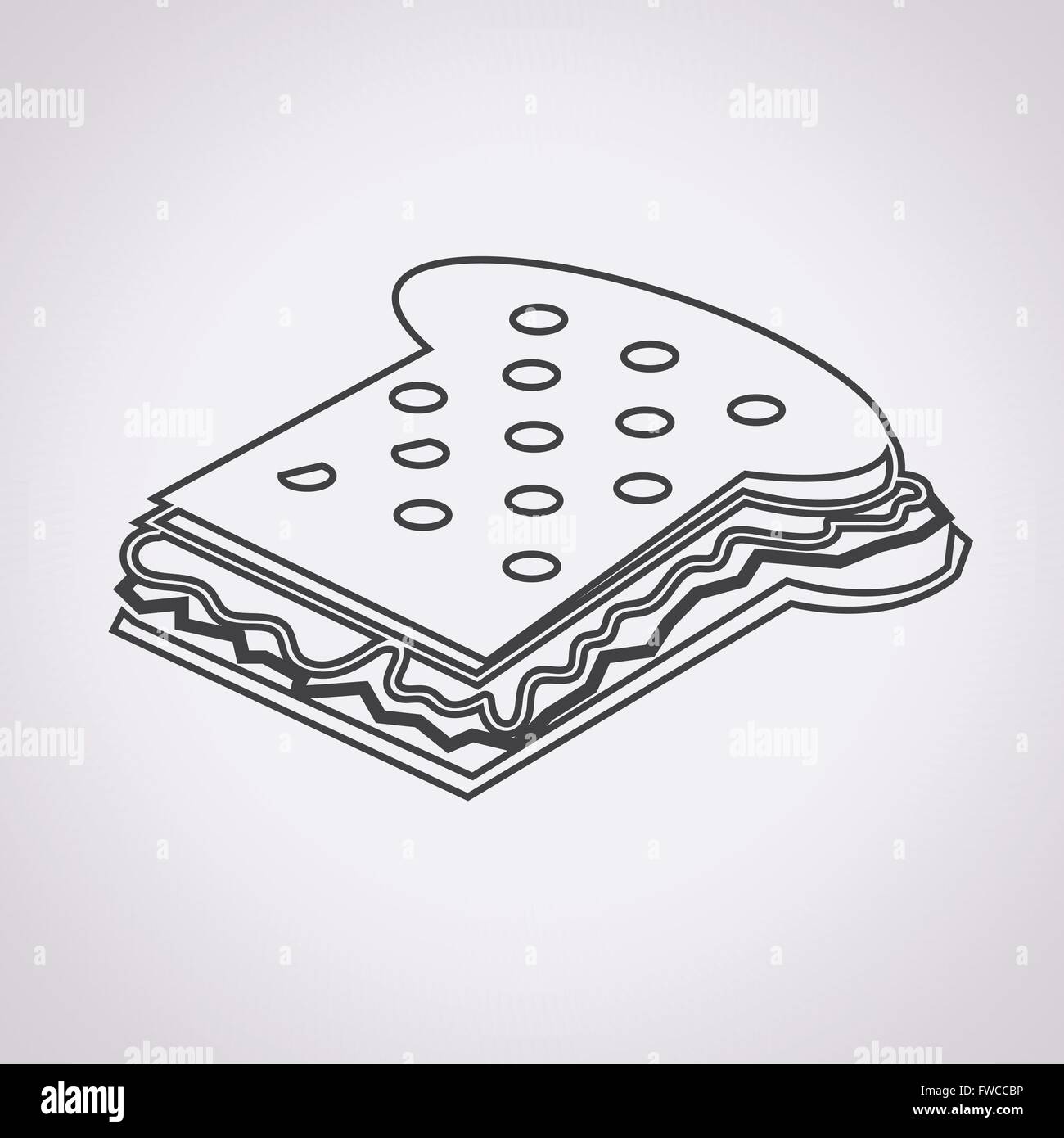 Sandwich cheese Icon Stock Vector Image & Art - Alamy