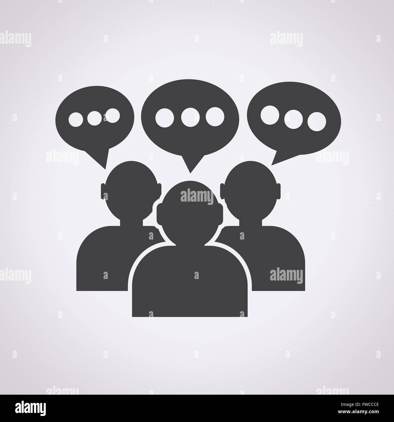 people icon dialog speech bubble Stock Vector Image & Art - Alamy