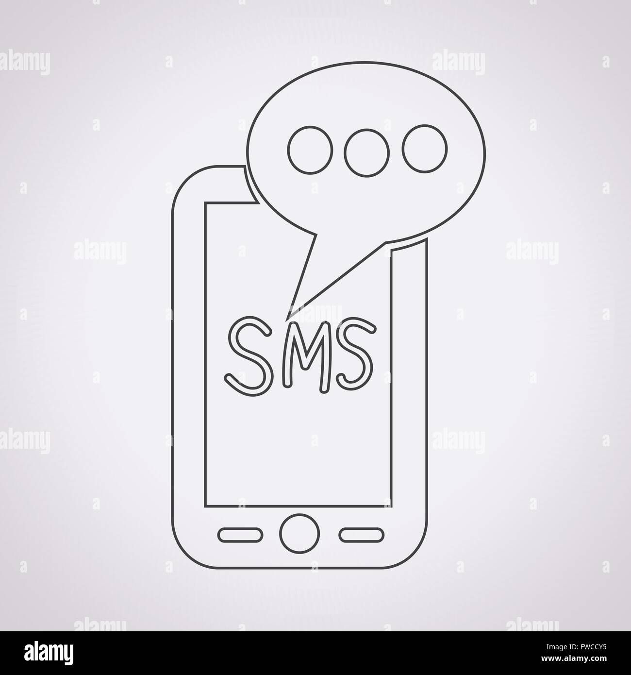 Mobile sms text message mail icon Stock Vector Image & Art - Alamy