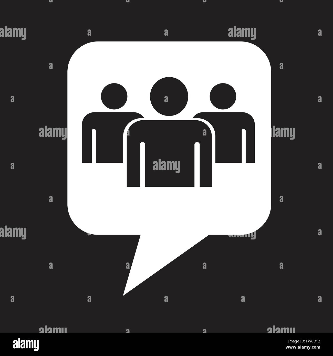 Speech bubble Group people icon Stock Vector Image & Art - Alamy