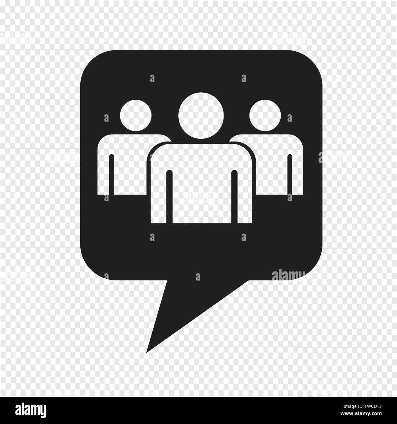 Speech bubble Group people icon Stock Vector Image & Art - Alamy