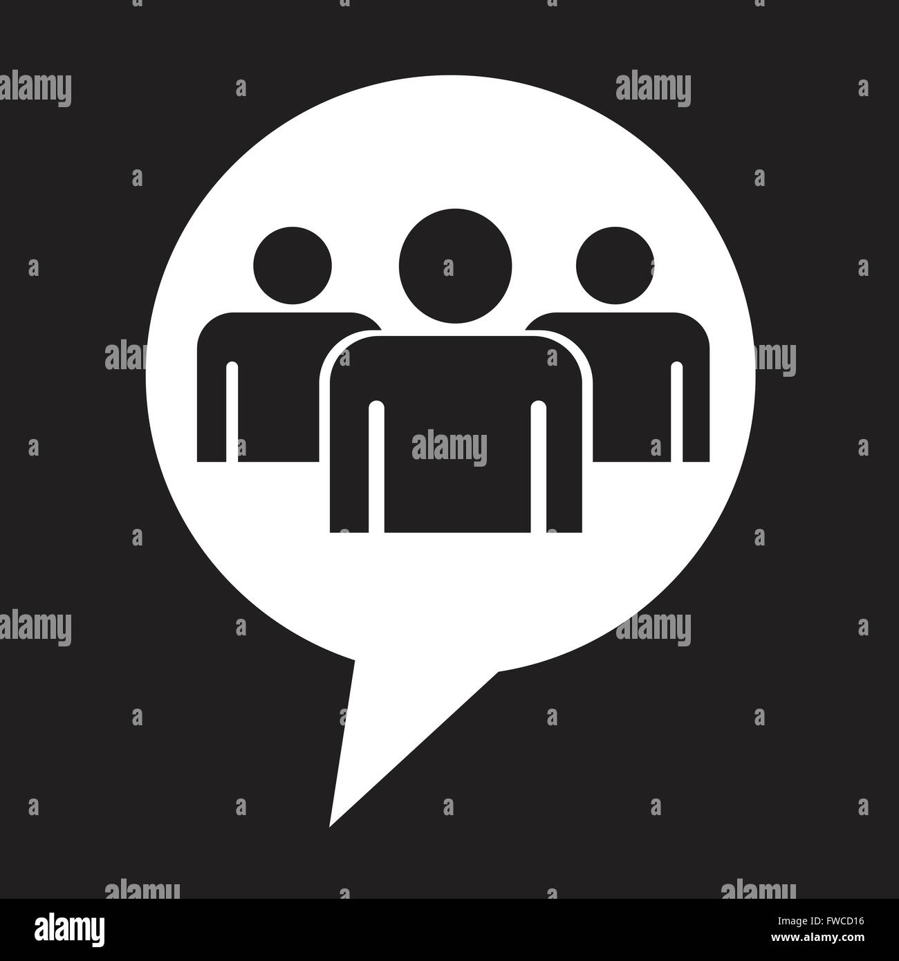 Speech bubble Group people icon Stock Vector Image & Art - Alamy