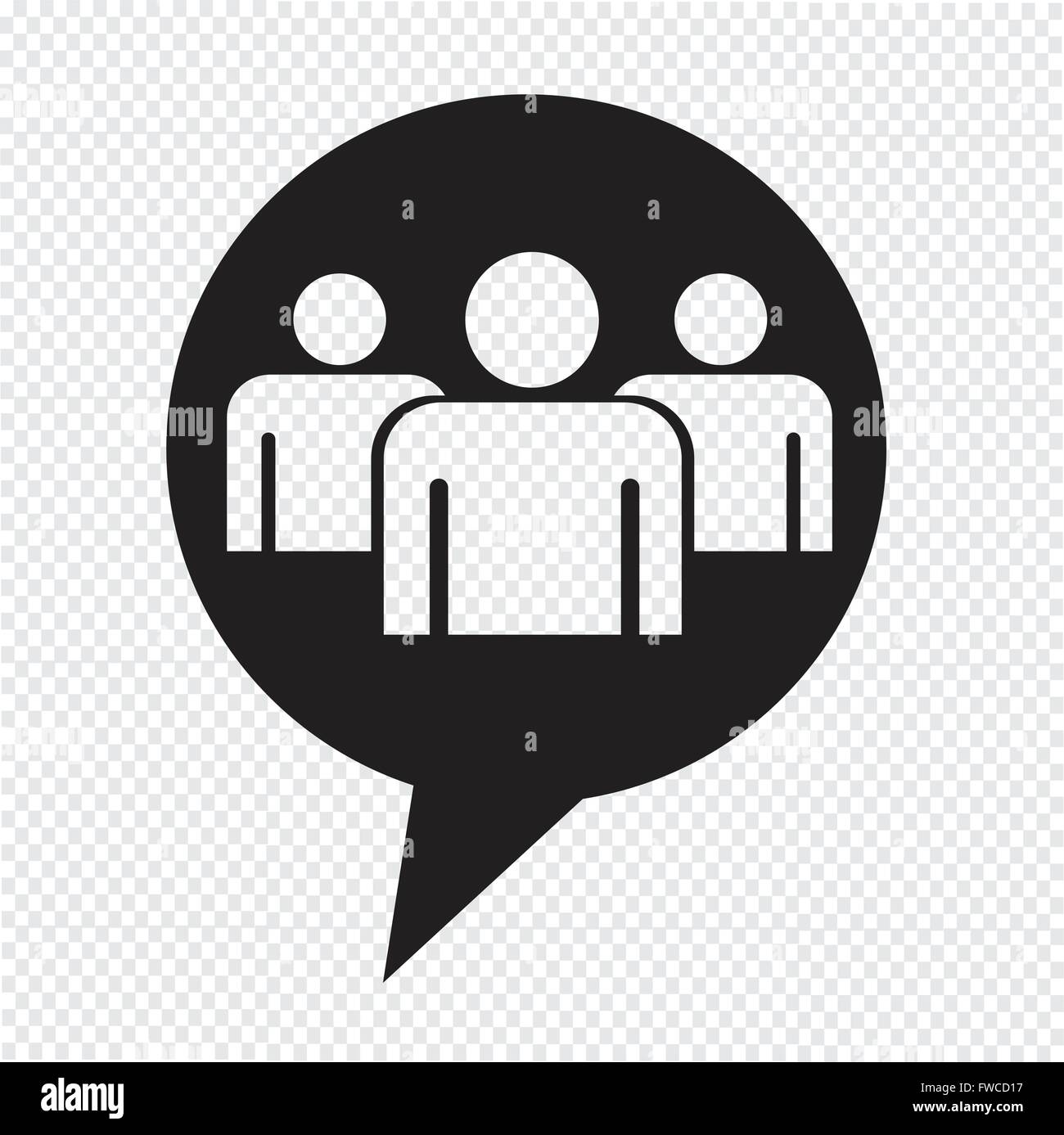 Speech bubble Group people icon Stock Vector Image & Art - Alamy