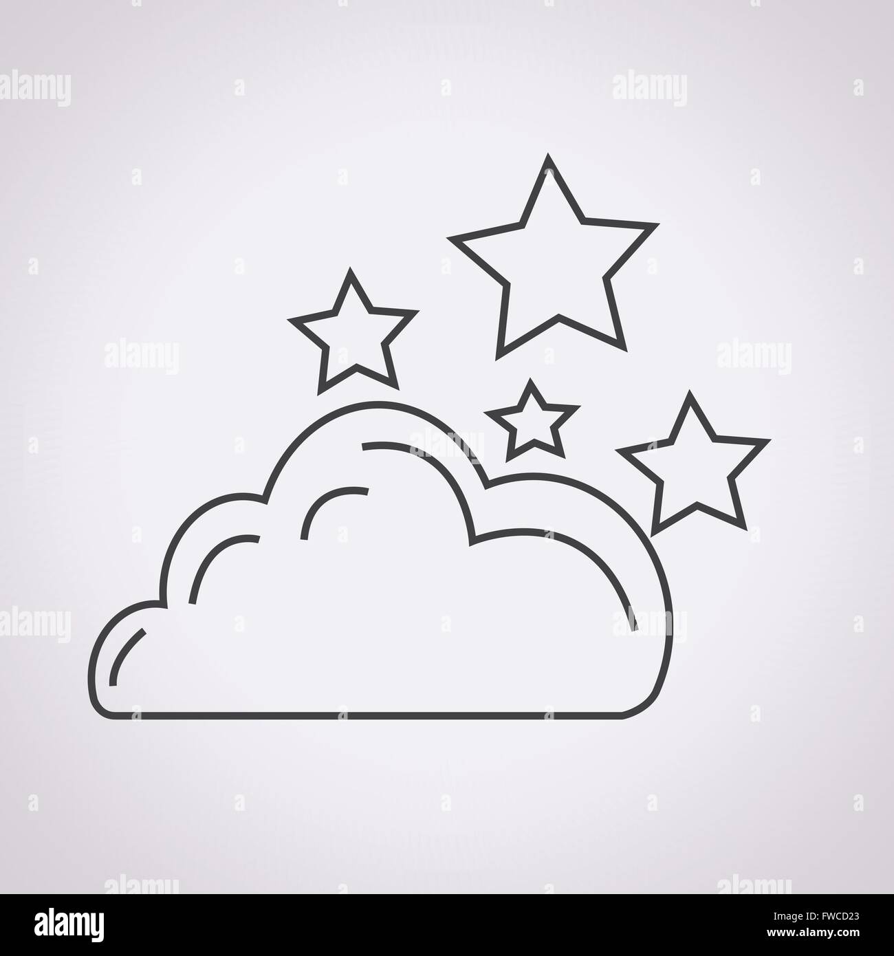 cloud stars icon Stock Vector Image & Art - Alamy