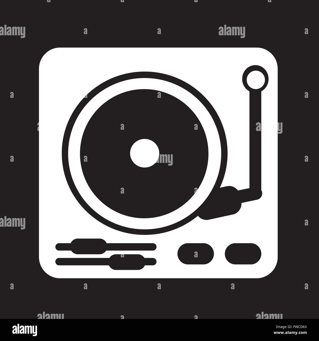 Old style vinyl record spinning Stock Vector Images - Alamy