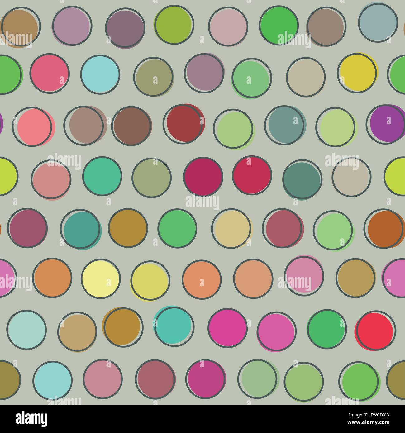 Seamless retro pattern polka dot. Vector background. Vintage wallpaper ...