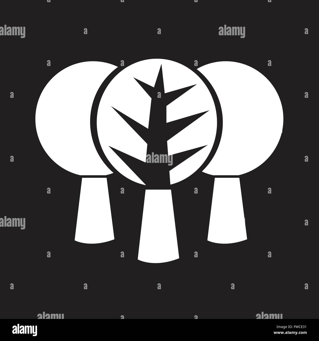 Tree symbol icon Stock Vector Image & Art - Alamy