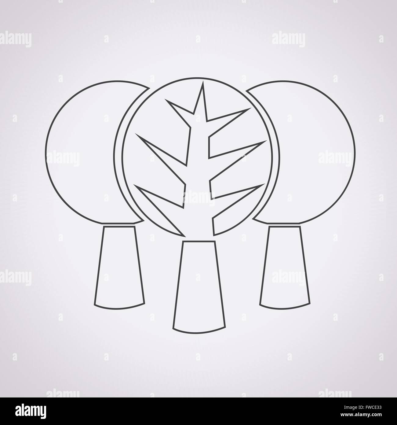 Tree symbol icon Stock Vector Image & Art - Alamy
